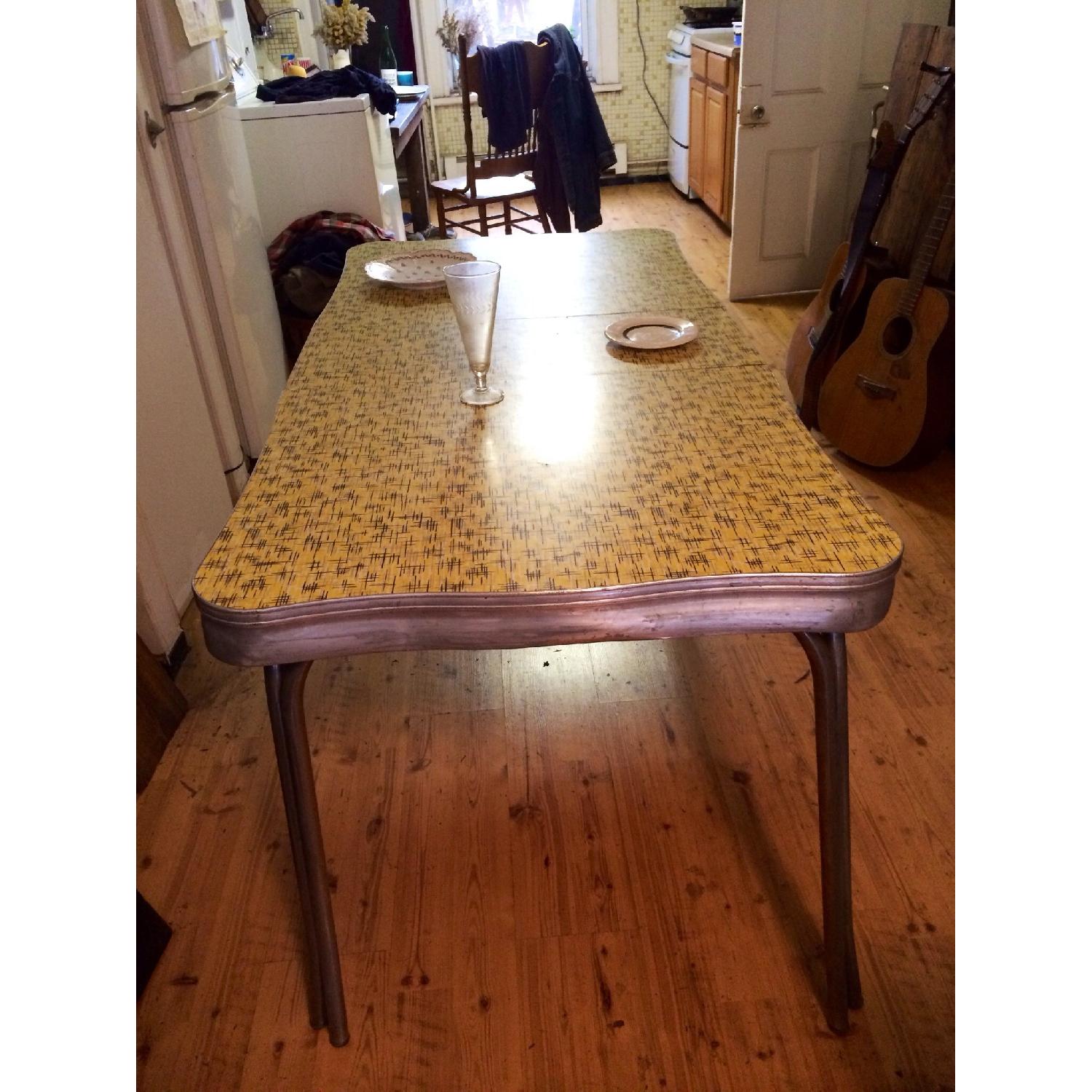 Vintage 1960s Metal Kitchen Table - AptDeco