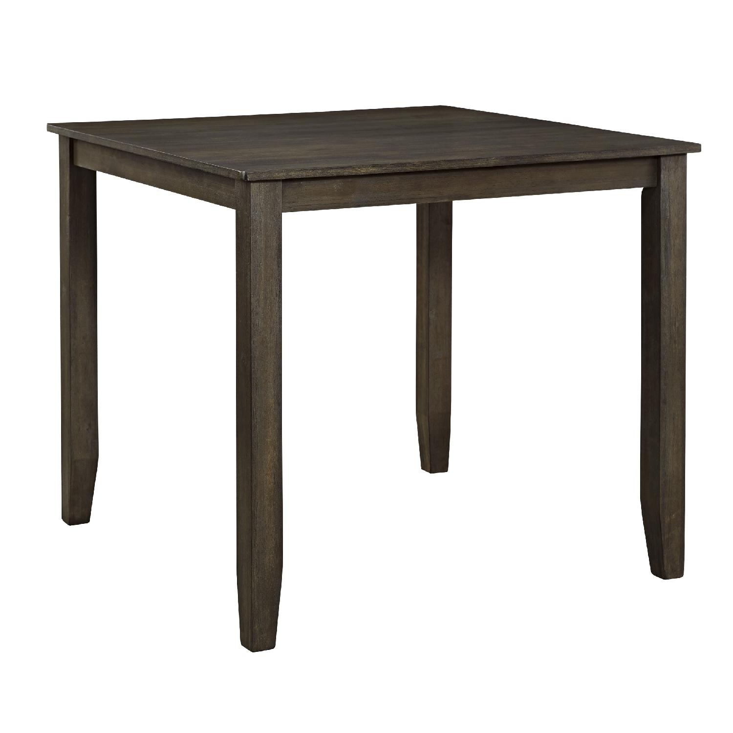 Ashley's Dresbar Solid Wood Square Counter Height Table w/ 4 Chairs in ...