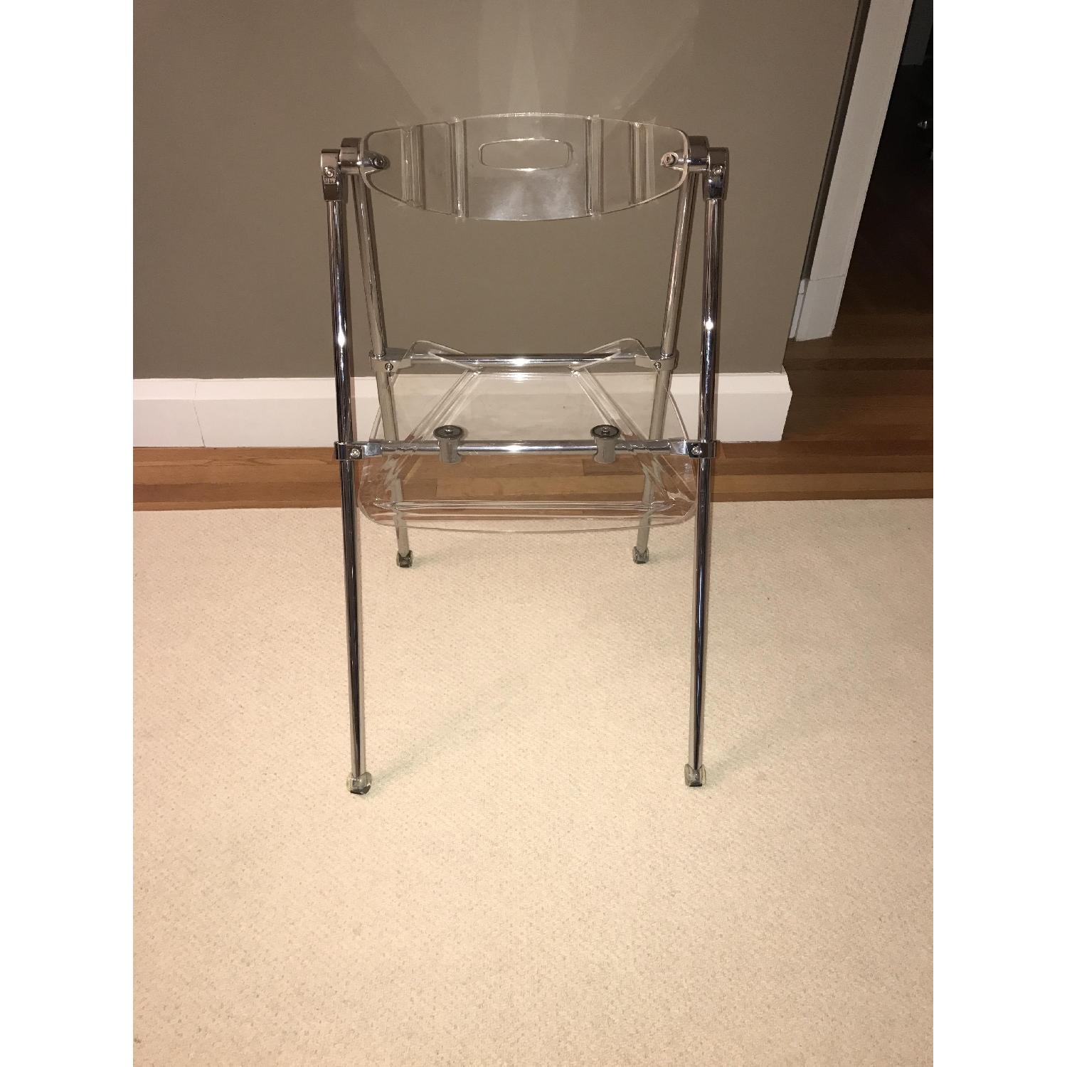 Telescoping Acrylic Chairs - AptDeco