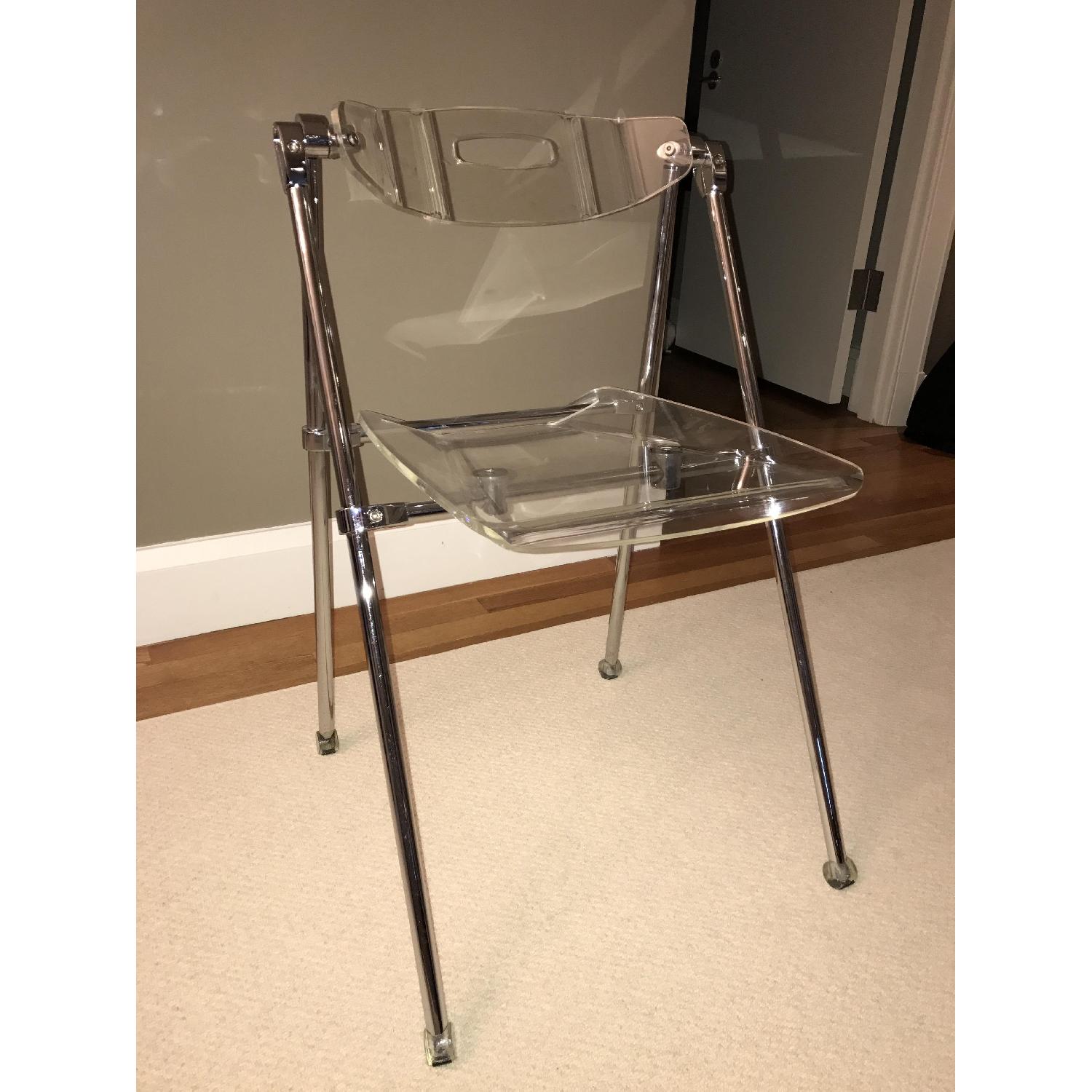 Telescoping Acrylic Chairs - AptDeco