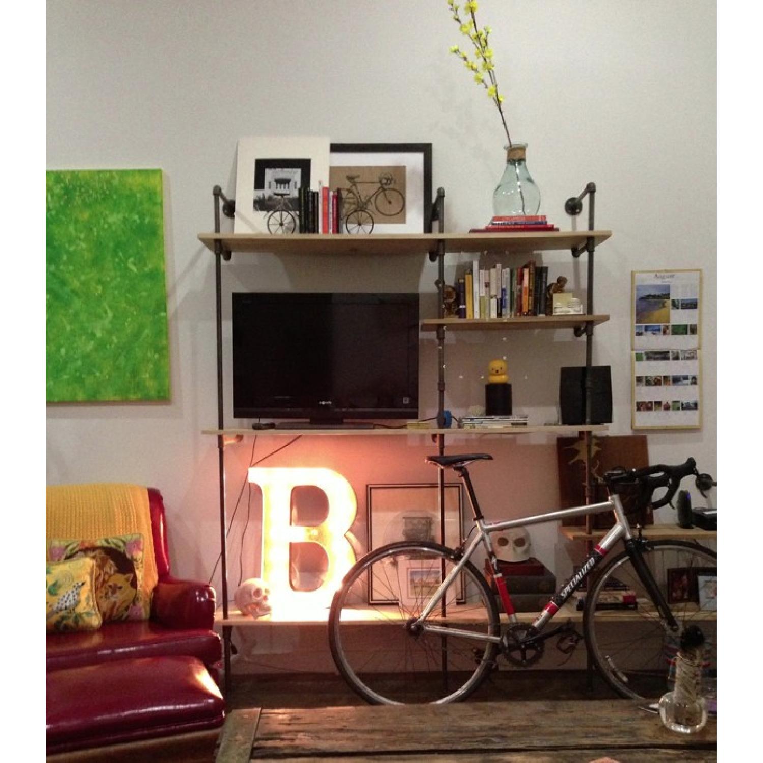 Industrial Steampunk Wall Mounted Bookcase - AptDeco
