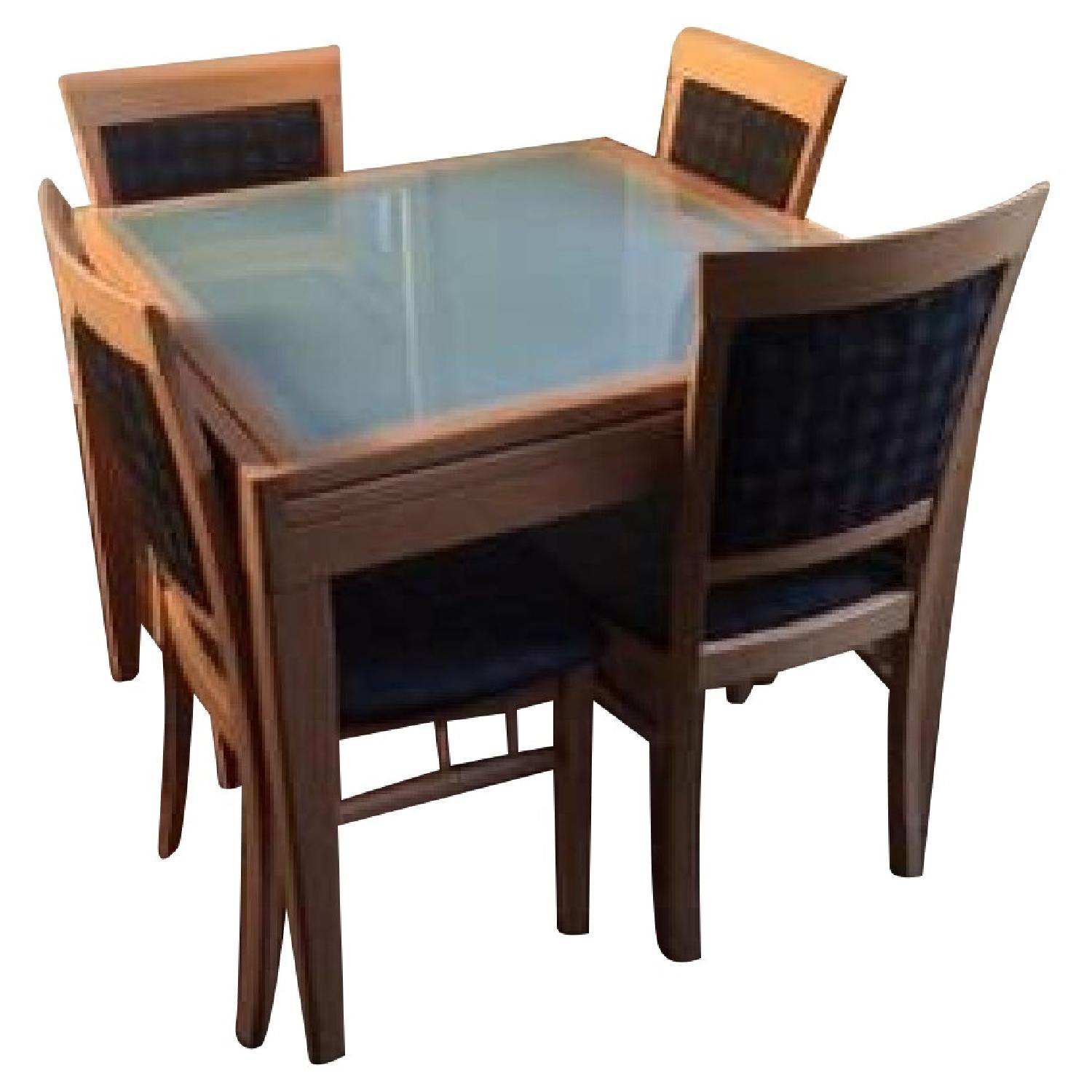 Duo Square Dining Table w/ 4 Chairs - AptDeco