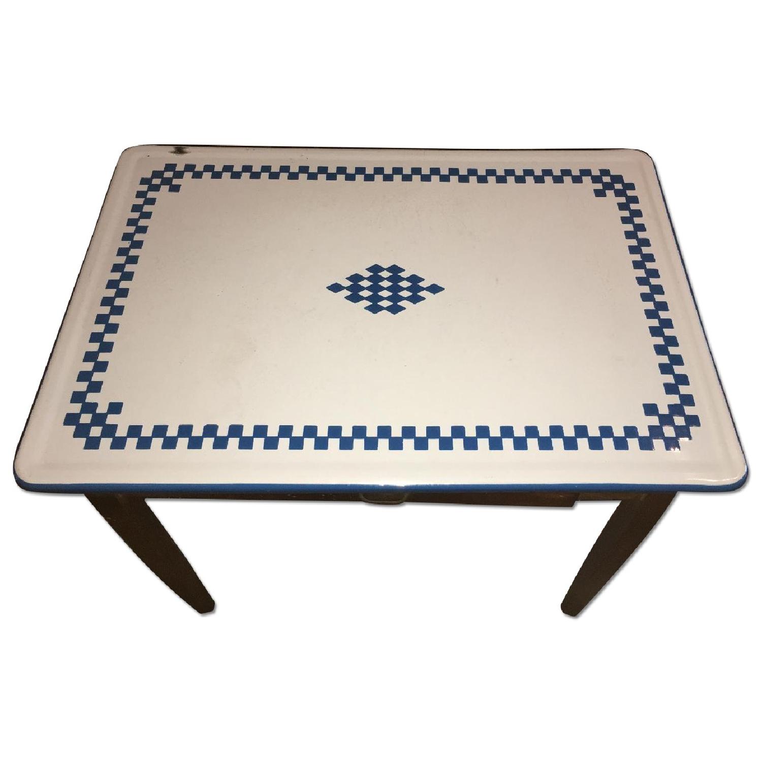 Furnish Green Vintage Tin Table - AptDeco