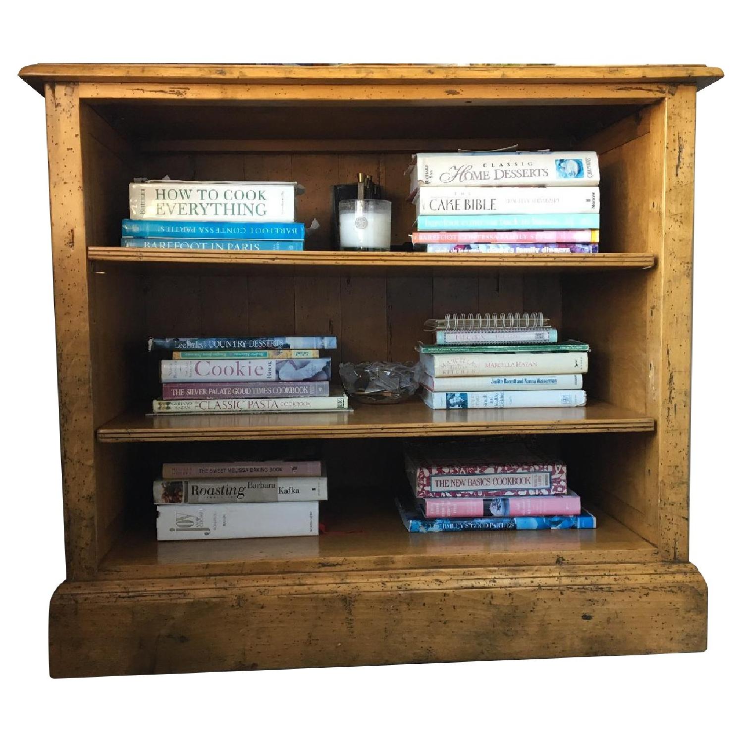 Antique Reproduction Bookcase in Pine - AptDeco