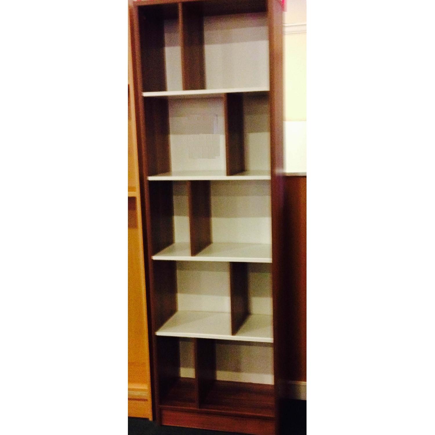 Brown Oak Bookcase - AptDeco