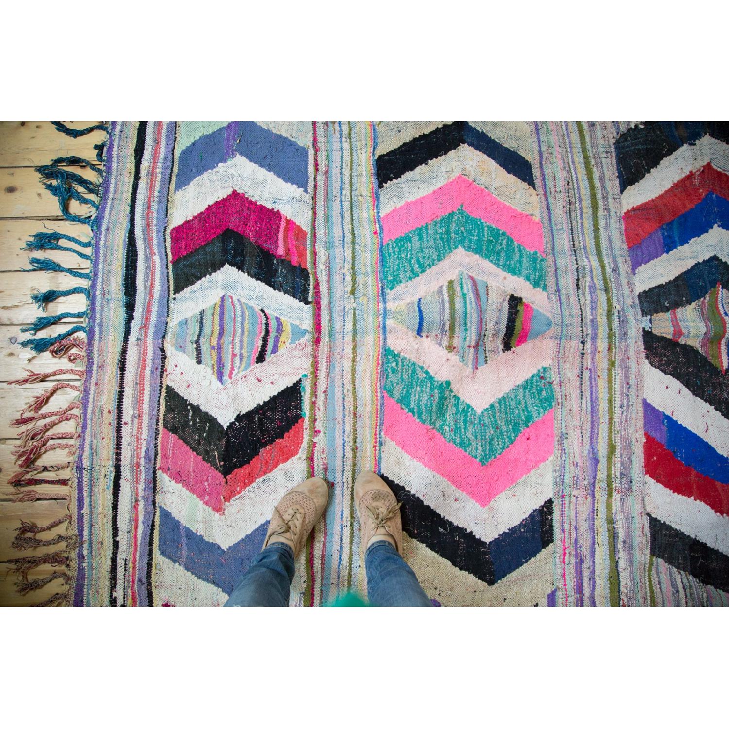 Vintage Rag Rug Carpet - AptDeco