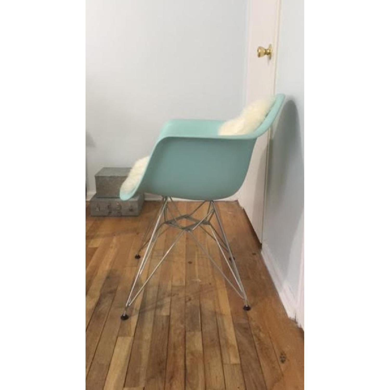 Herman Miller Eames Molded Plastic Armchair w/ Wire Base - AptDeco