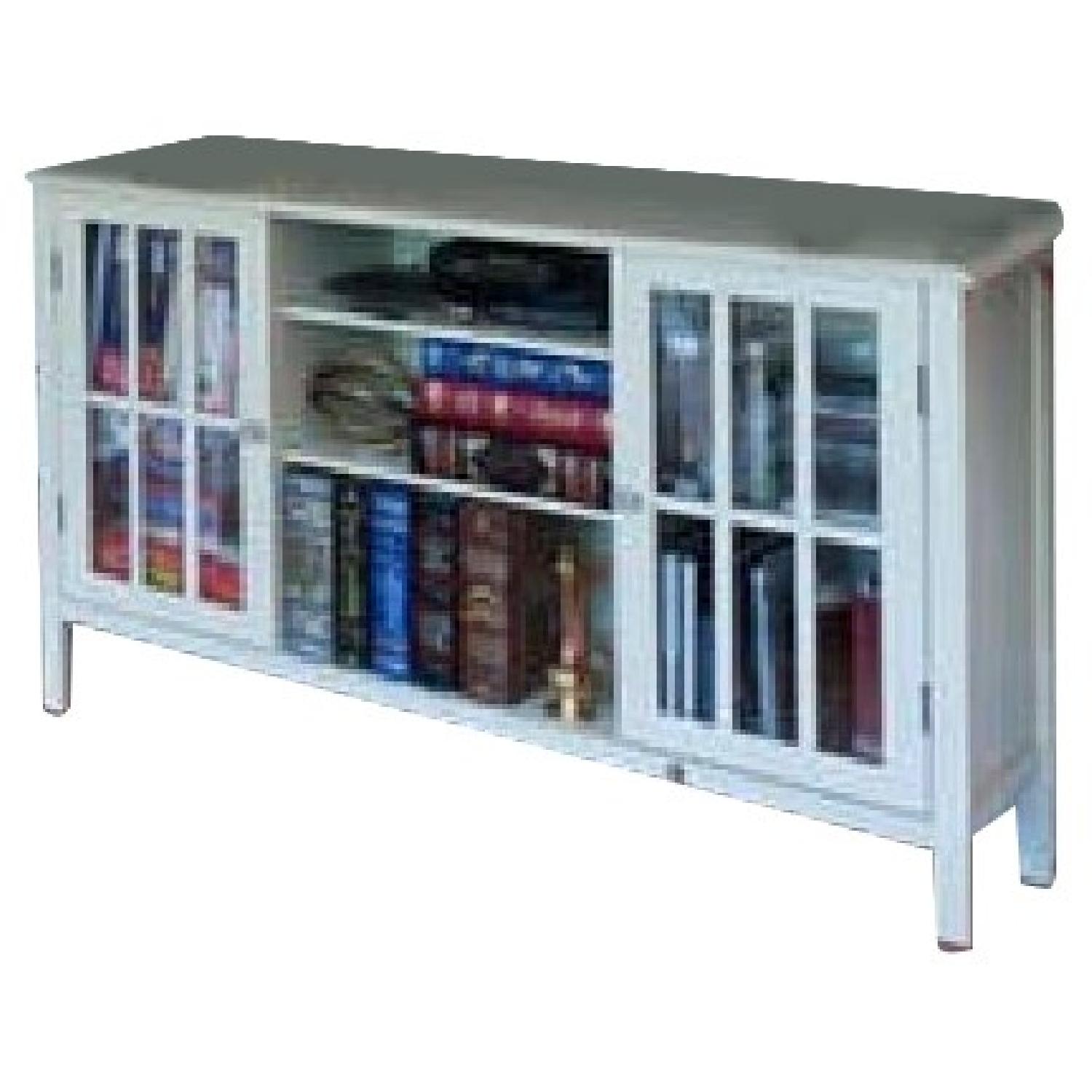 Threshold Windham White Cabinet w/ Center Shelves - AptDeco