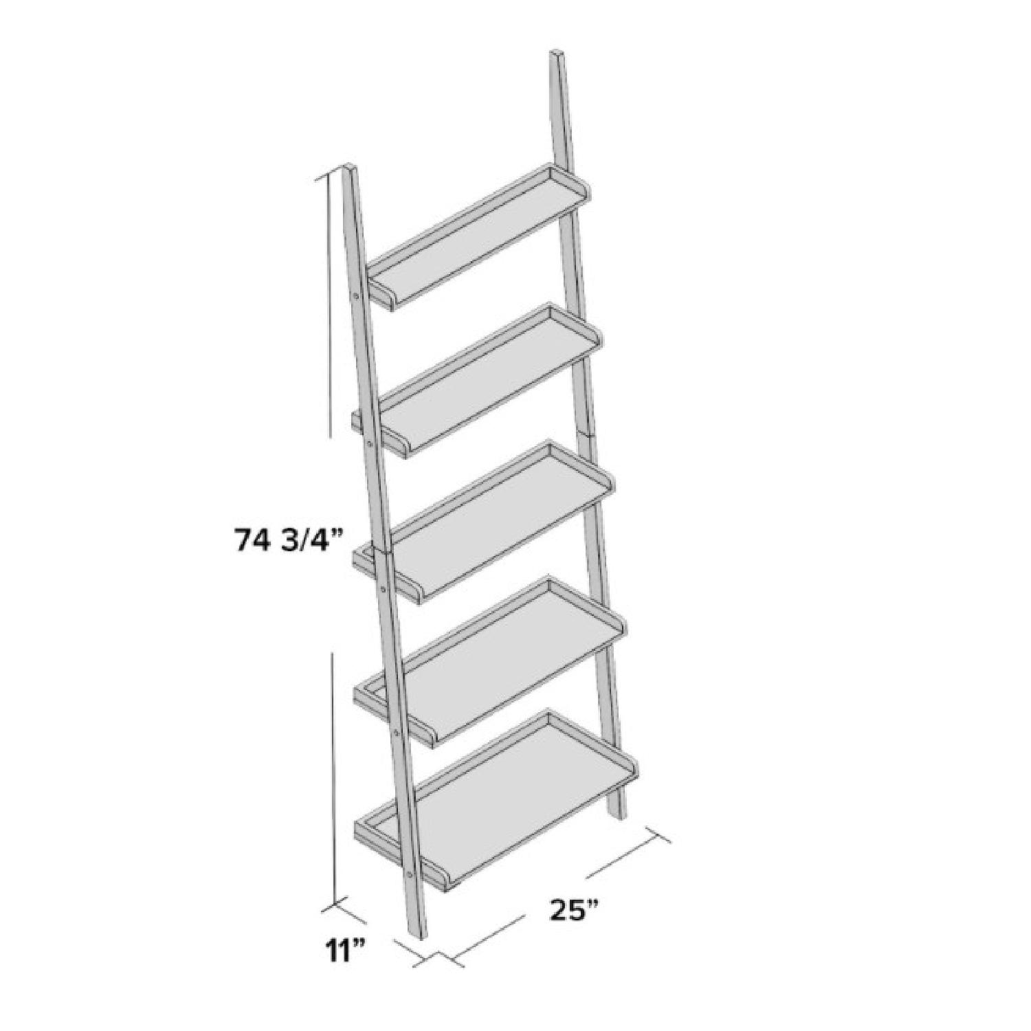 eHemco White Leaning Bookcases - AptDeco