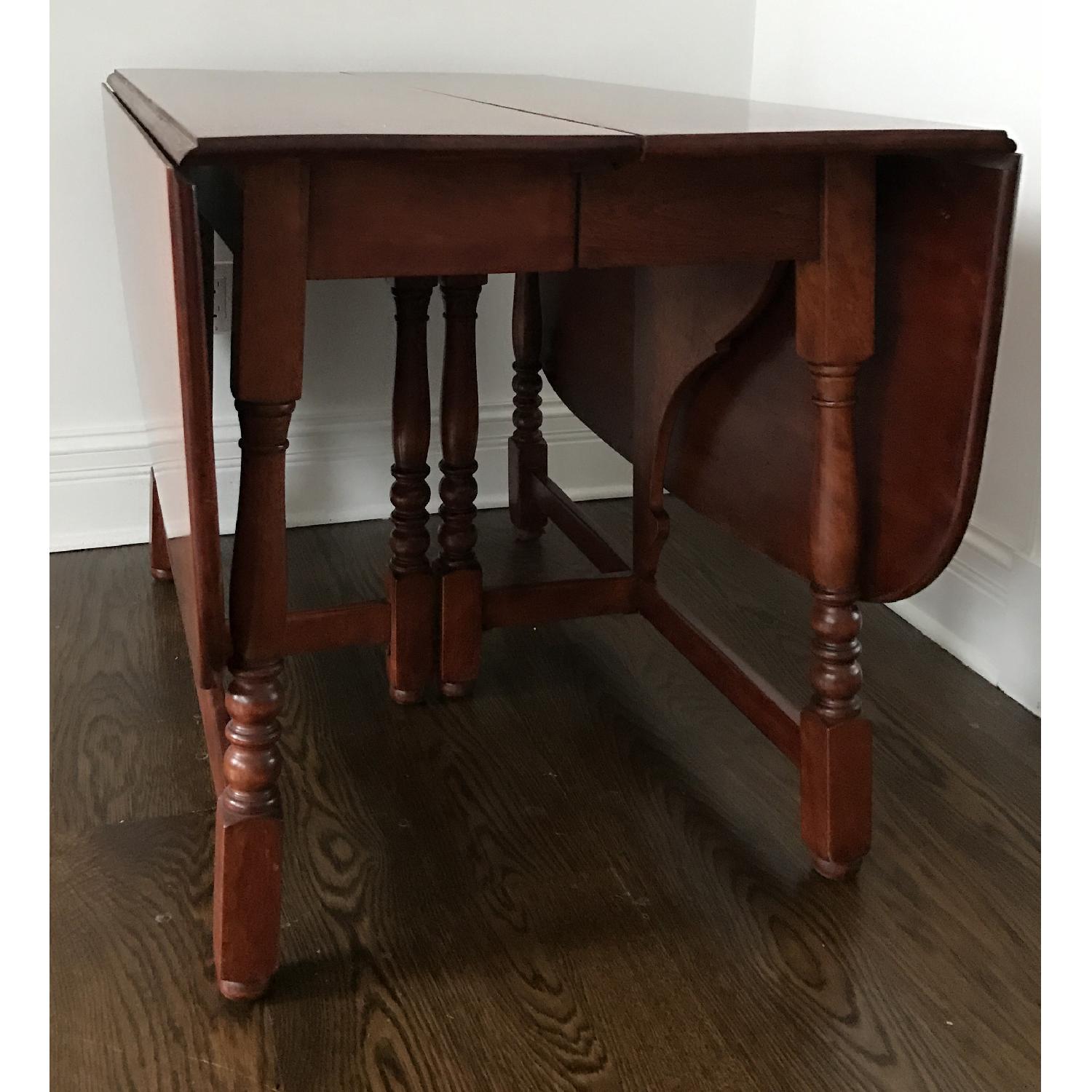 Antique Adjustable Cherry Wood Dining Table - AptDeco