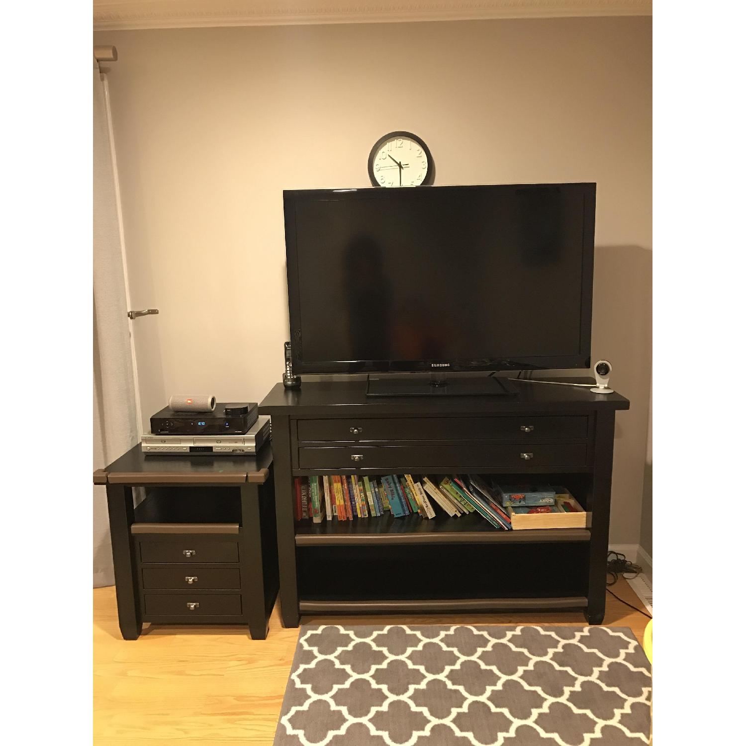 Pottery Barn Back Side Table - AptDeco