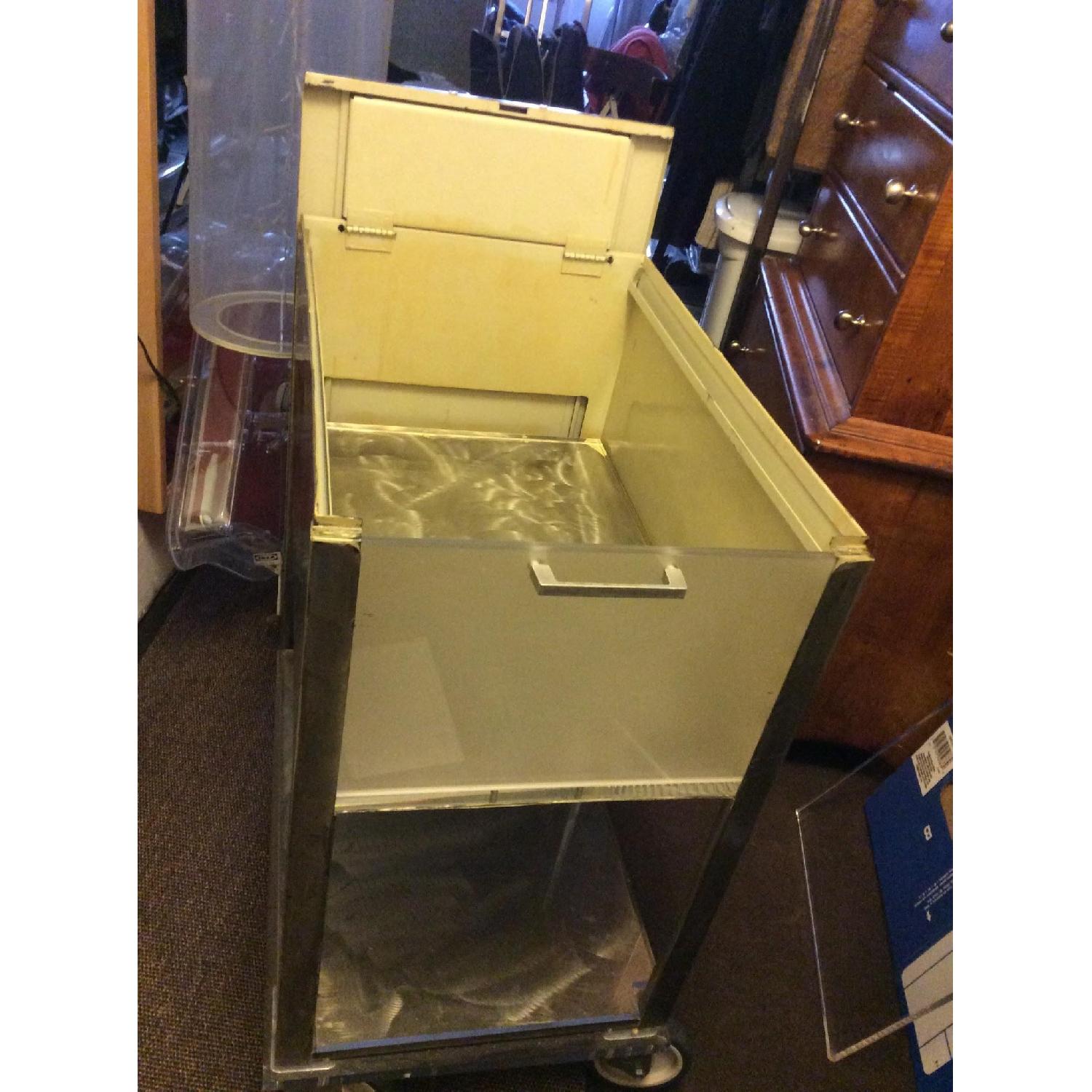 Industrial Style Metal File Cabinet/Cart - AptDeco