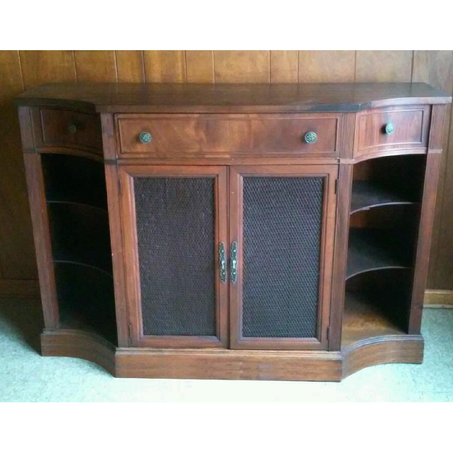 Solid Mahogany Credenza - AptDeco