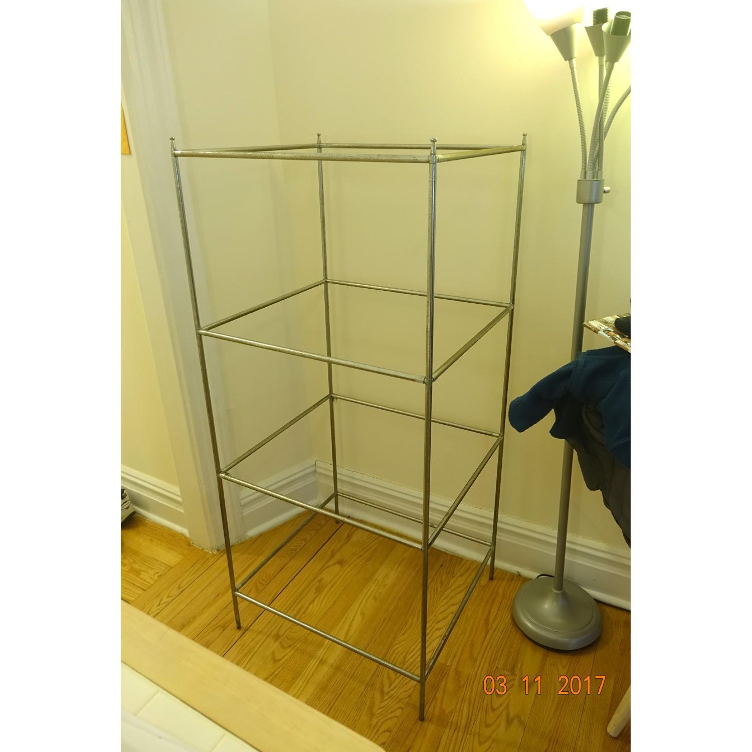 Custom Chrome Metal Frame Rack Shelf Display Stand - AptDeco