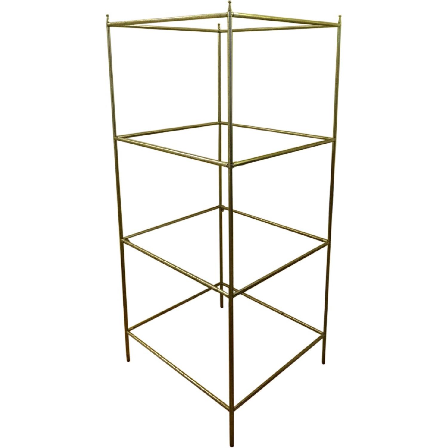 Custom Chrome Metal Frame Rack Shelf Display Stand - AptDeco
