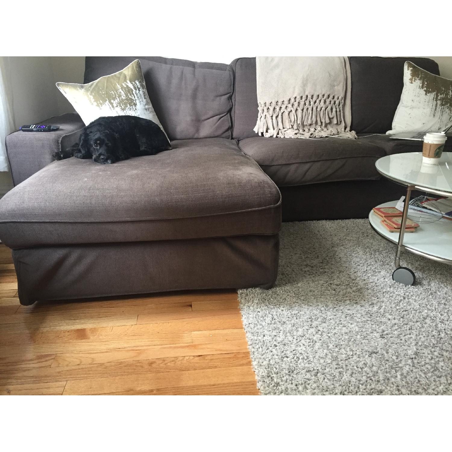 Ikea Kivik 4-Seat Sectional Sofa in Brown - AptDeco