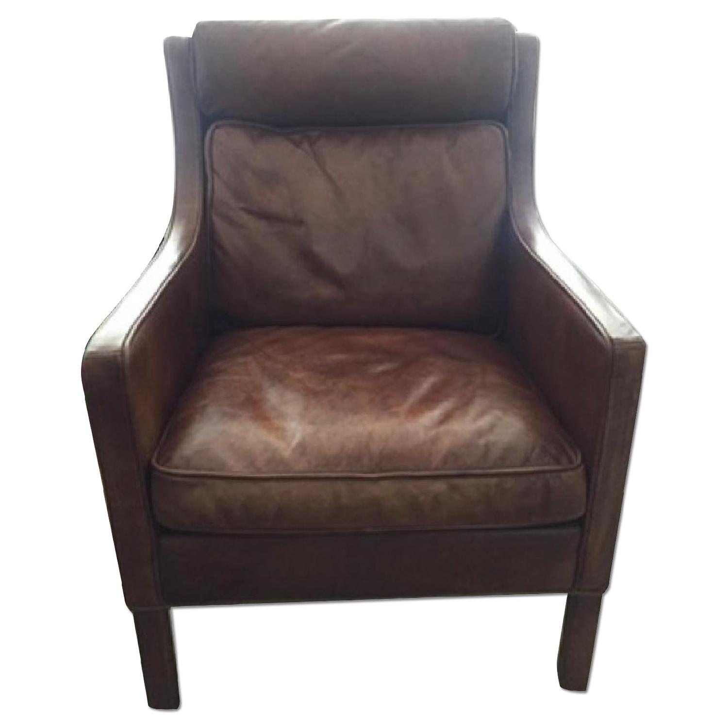Restoration Hardware Leather Madsen Chair - AptDeco
