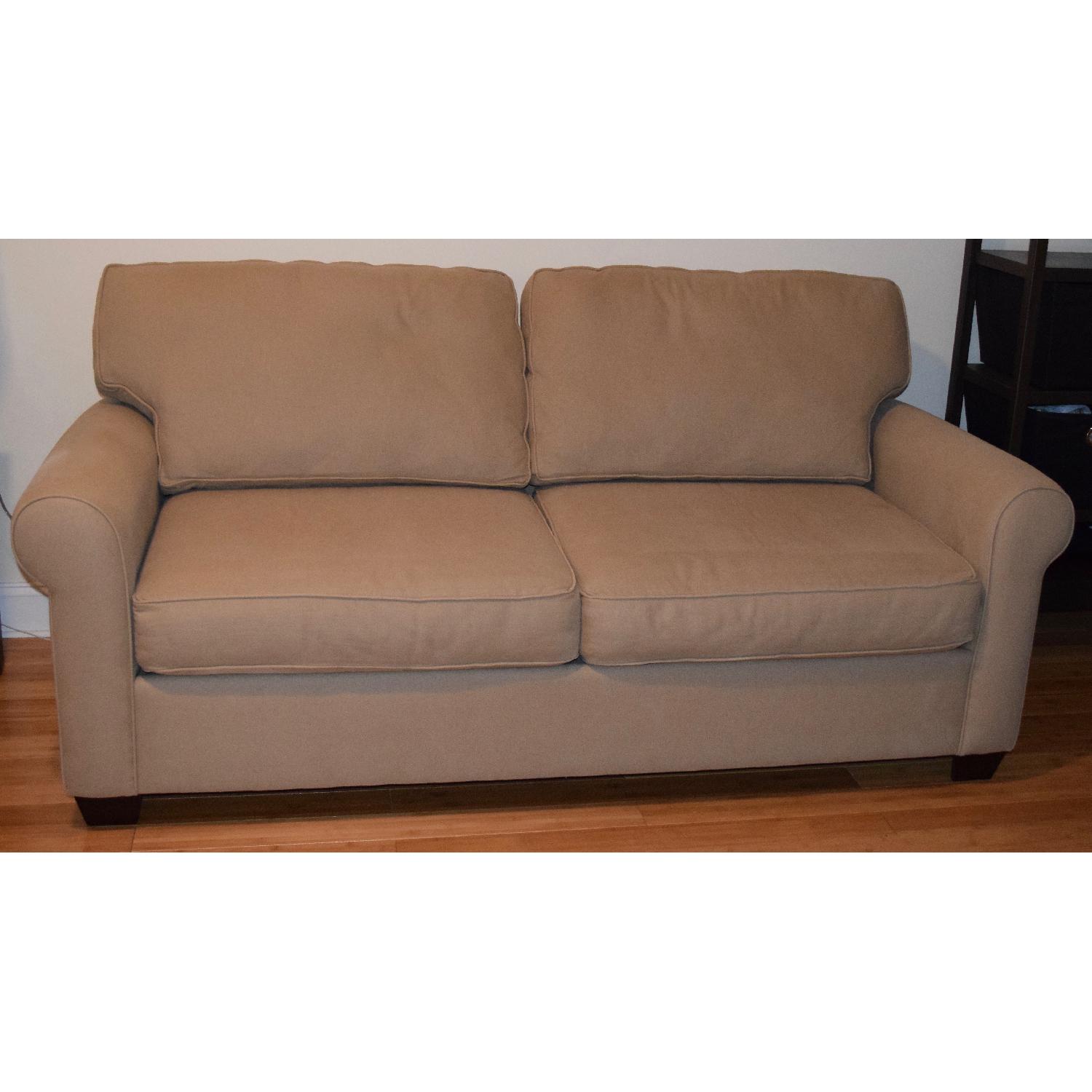 Pottery Barn Buchanan Roll Arm Upholstered Sofa - AptDeco