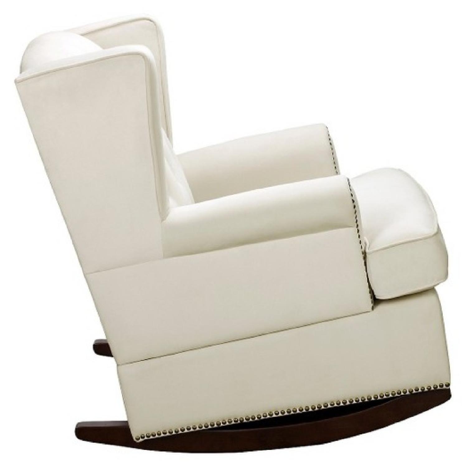 Tufted Nailhead Wingback Rocker - AptDeco