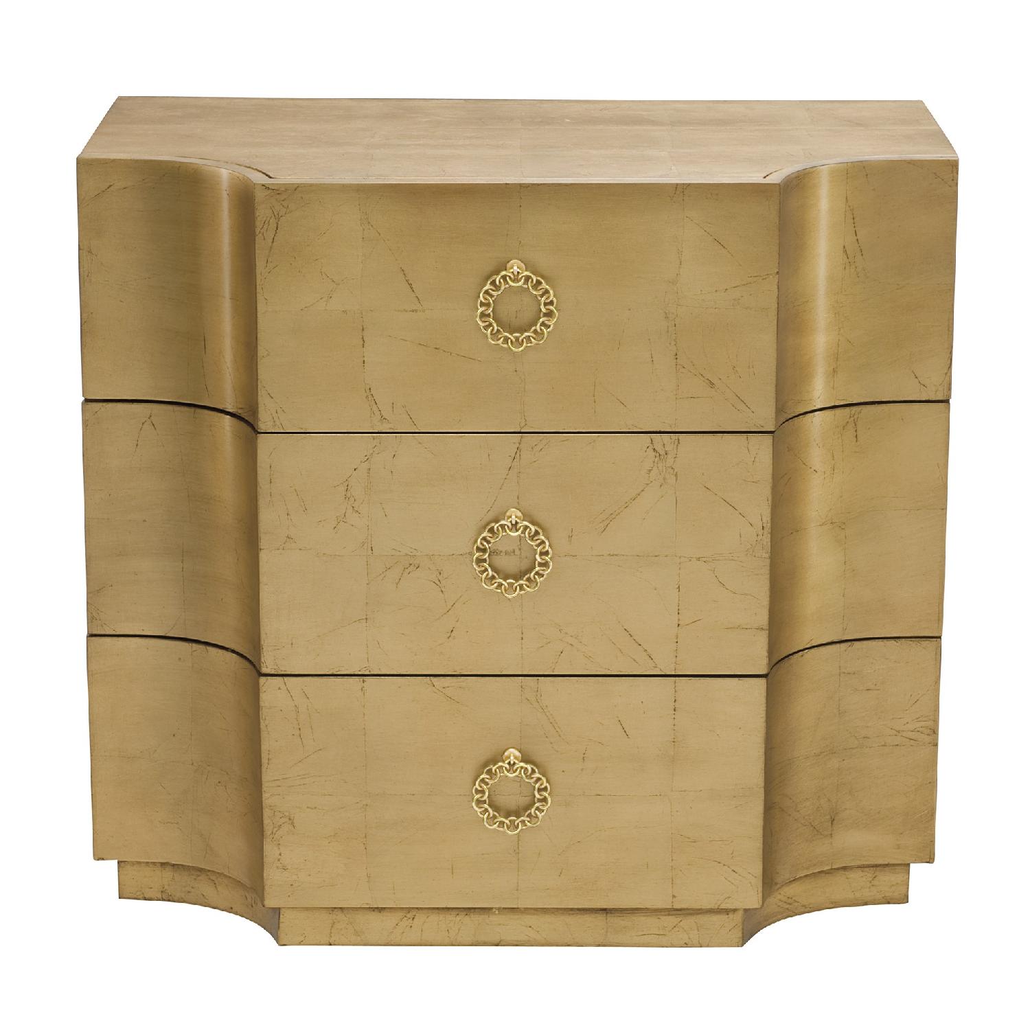 Bernhardt Jet Set Chest in Gold Leaf - AptDeco