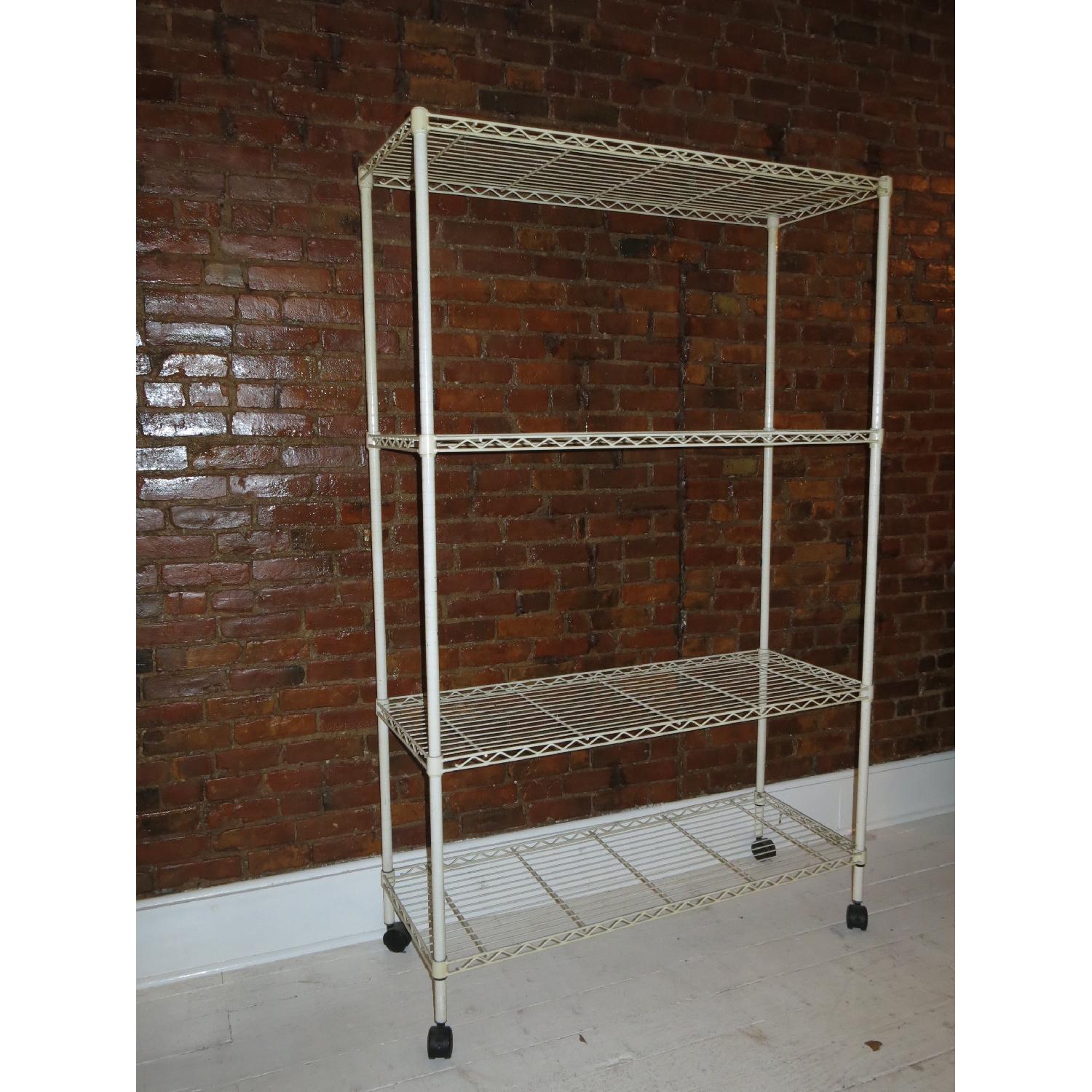 Container Store White Storage Racks - Set of 2 - AptDeco