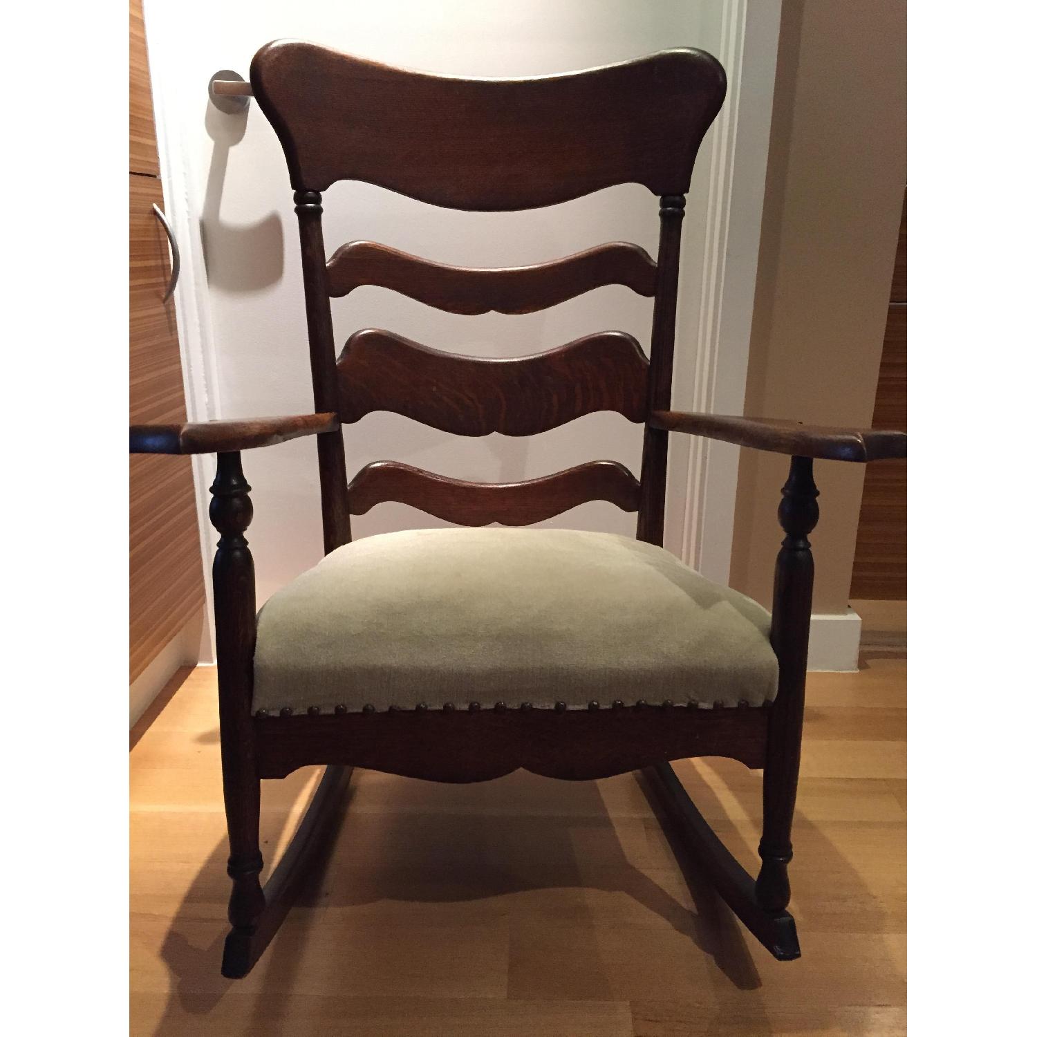 Late 1800's Antique Wood Rocker - AptDeco