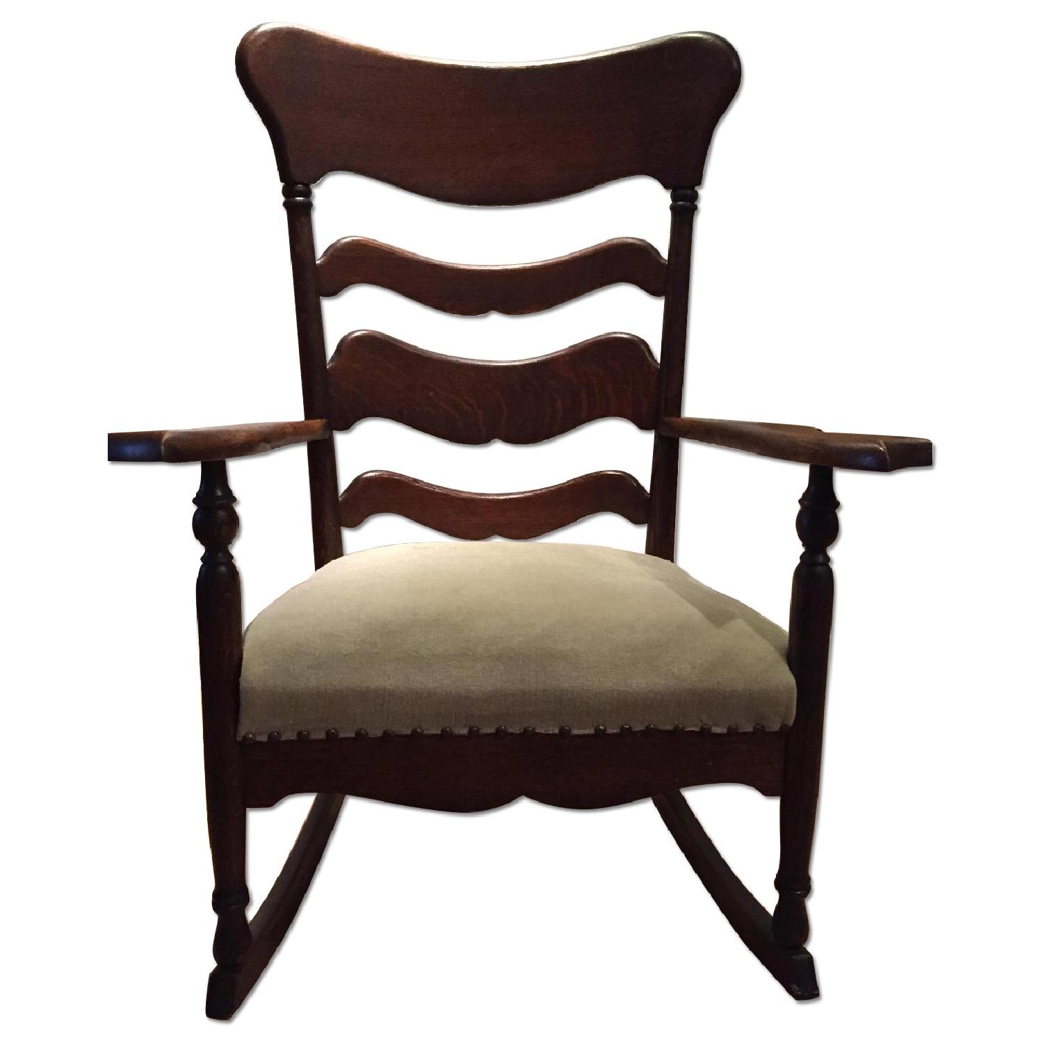 Late 1800's Antique Wood Rocker - AptDeco