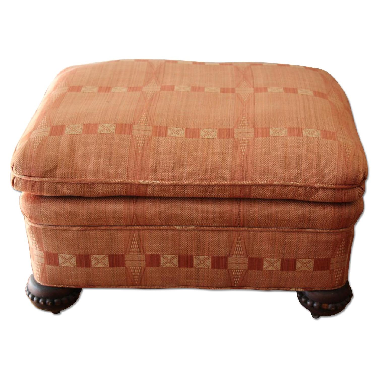 Antique Upholstered Ottoman - AptDeco