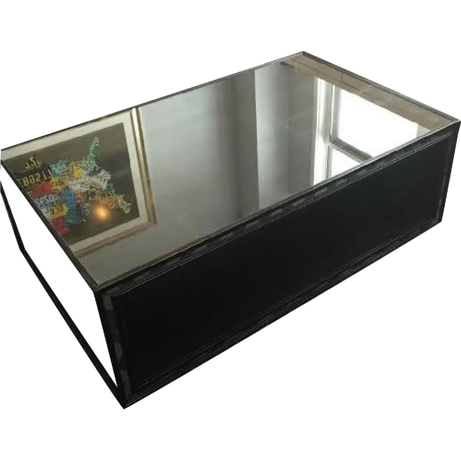 Restoration Hardware Strand Mirrored Coffee Table - AptDeco
