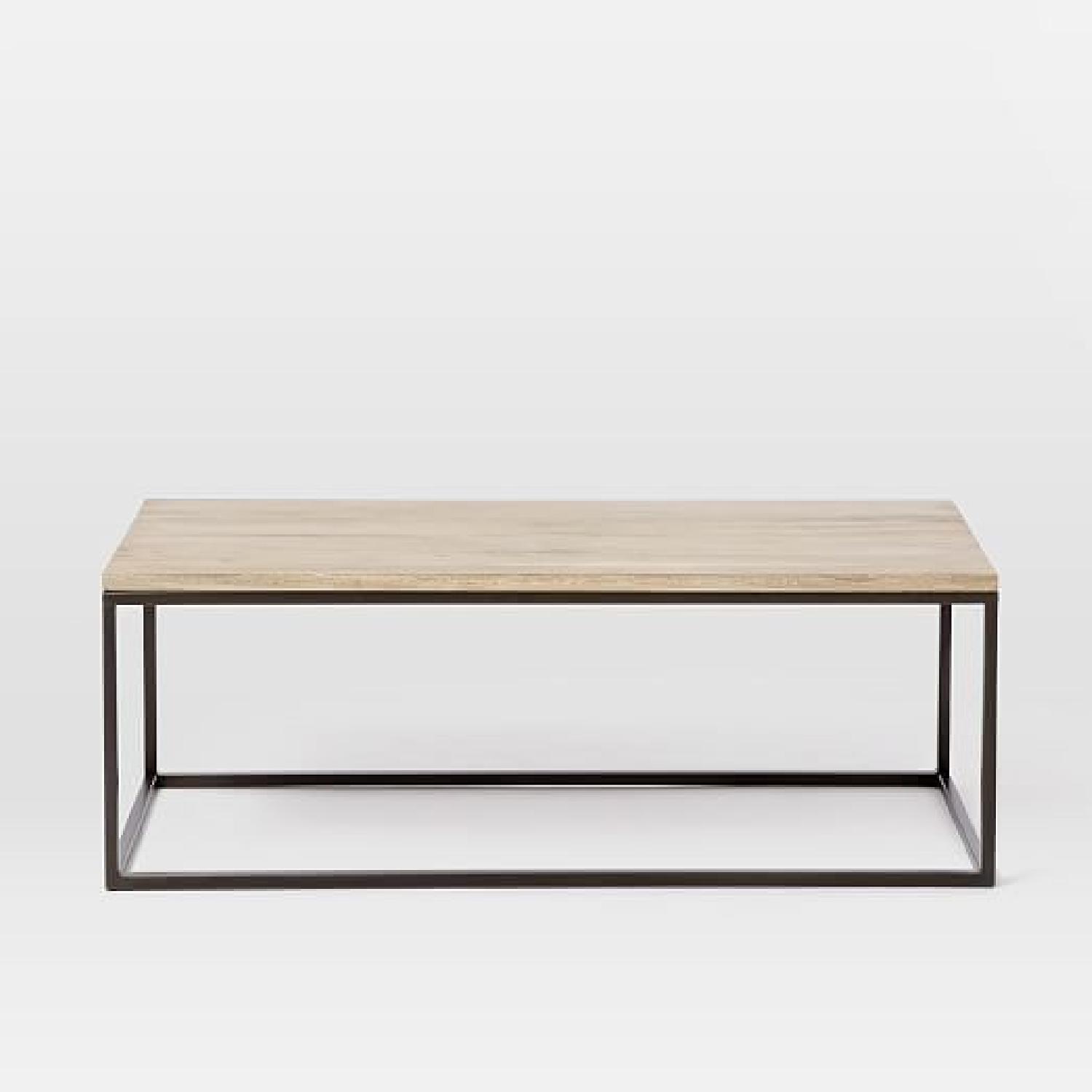 Box Frame Coffee Table - Whitewashed Mango - AptDeco