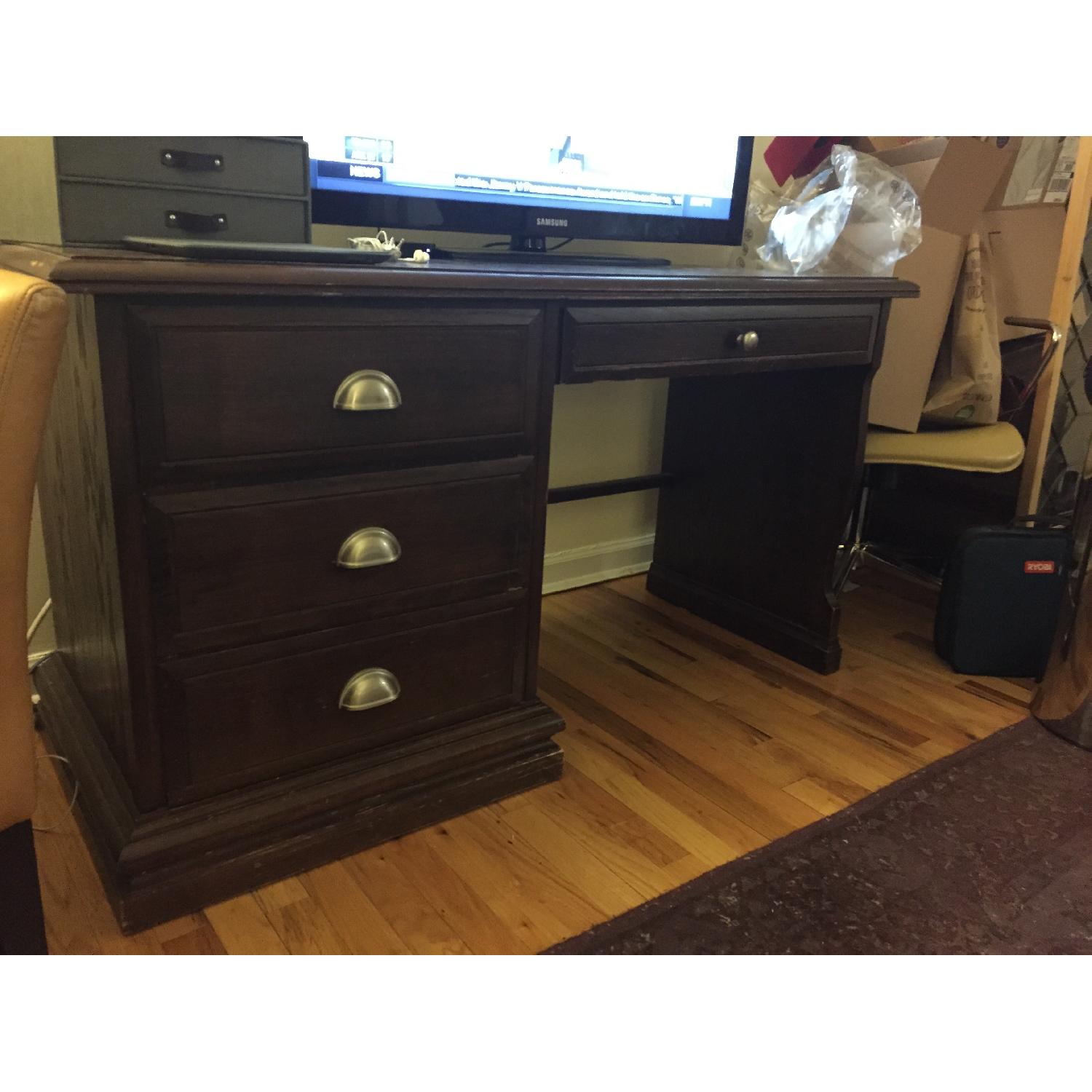 Antique Wood Desk - AptDeco