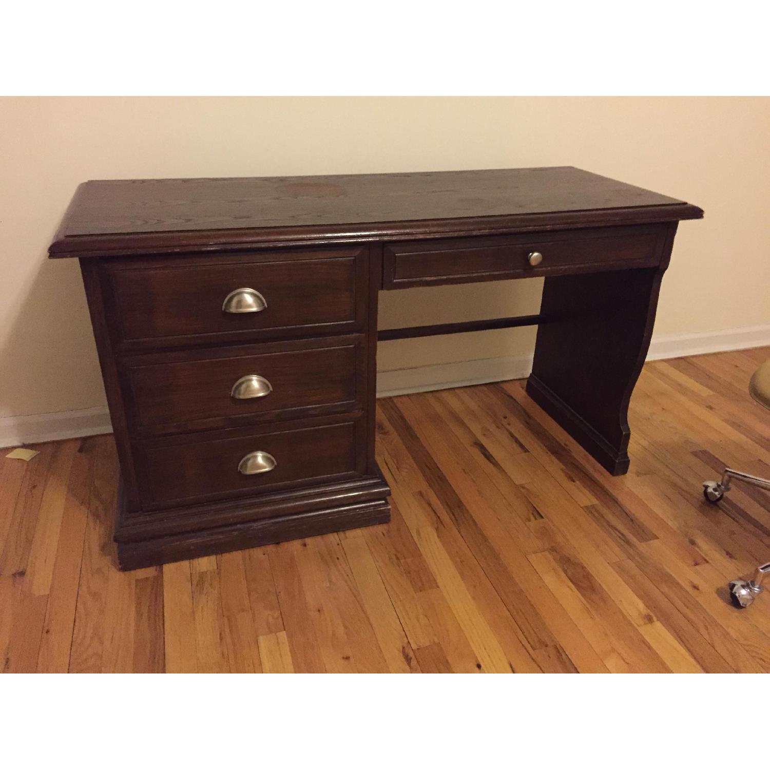 Antique Wood Desk - AptDeco