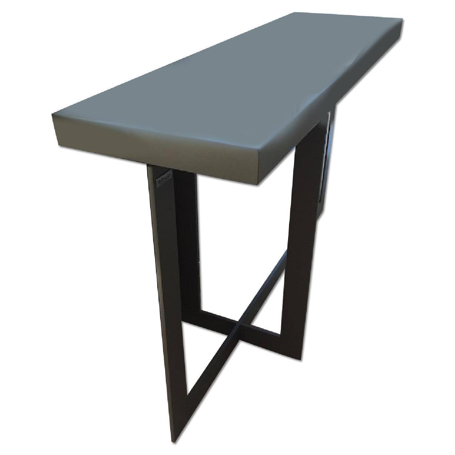Molteni Console Domino Grey Glossy Table - AptDeco
