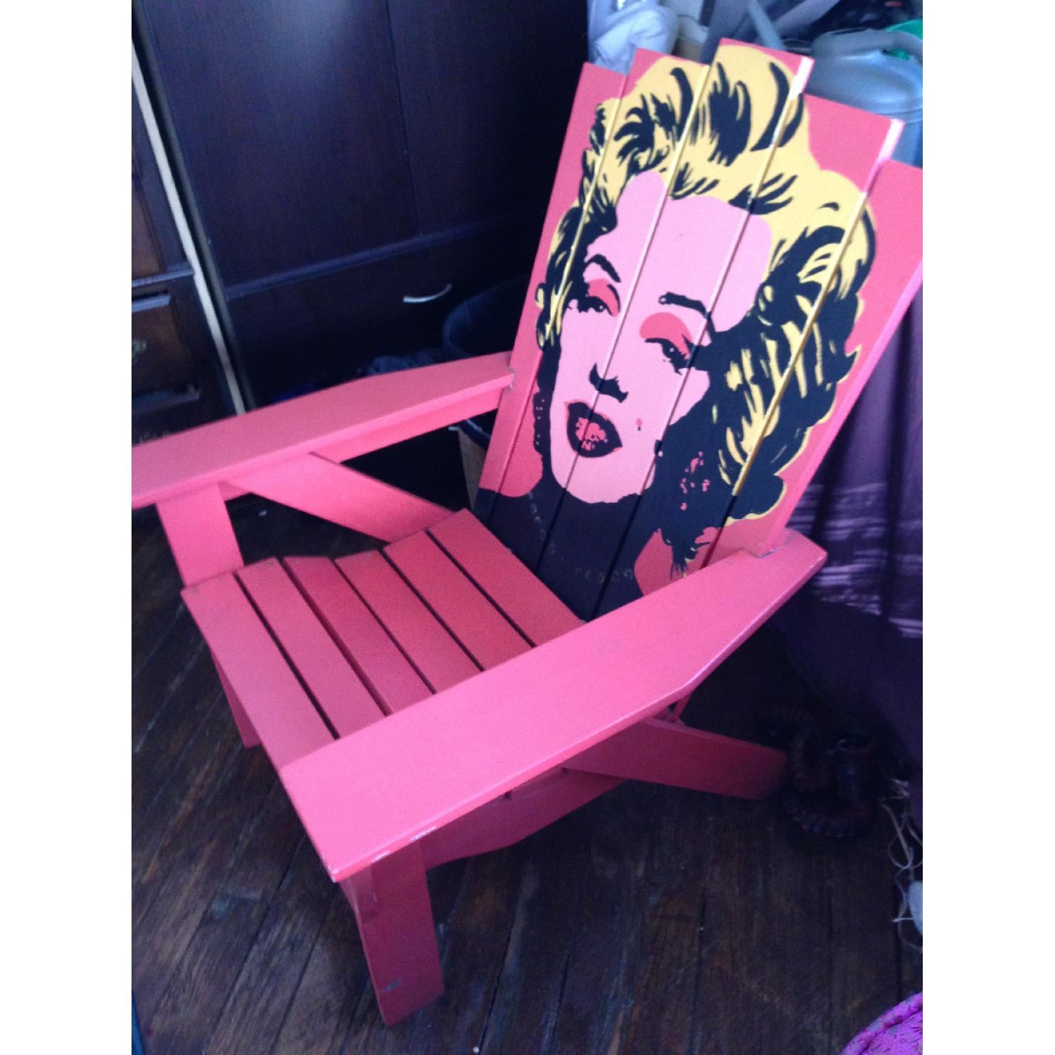 Hand Painted Marilyn Monroe Chair - AptDeco