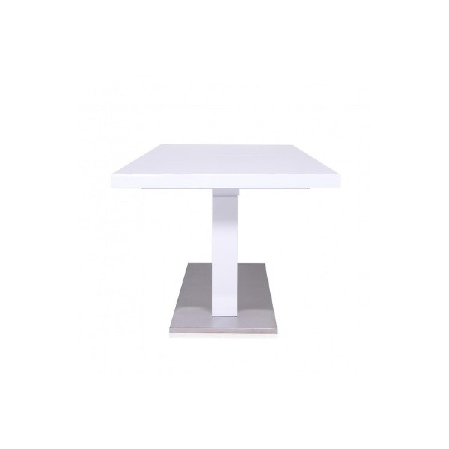 Modani Lexington Extendable Mid Century Modern Dining Table in White ...