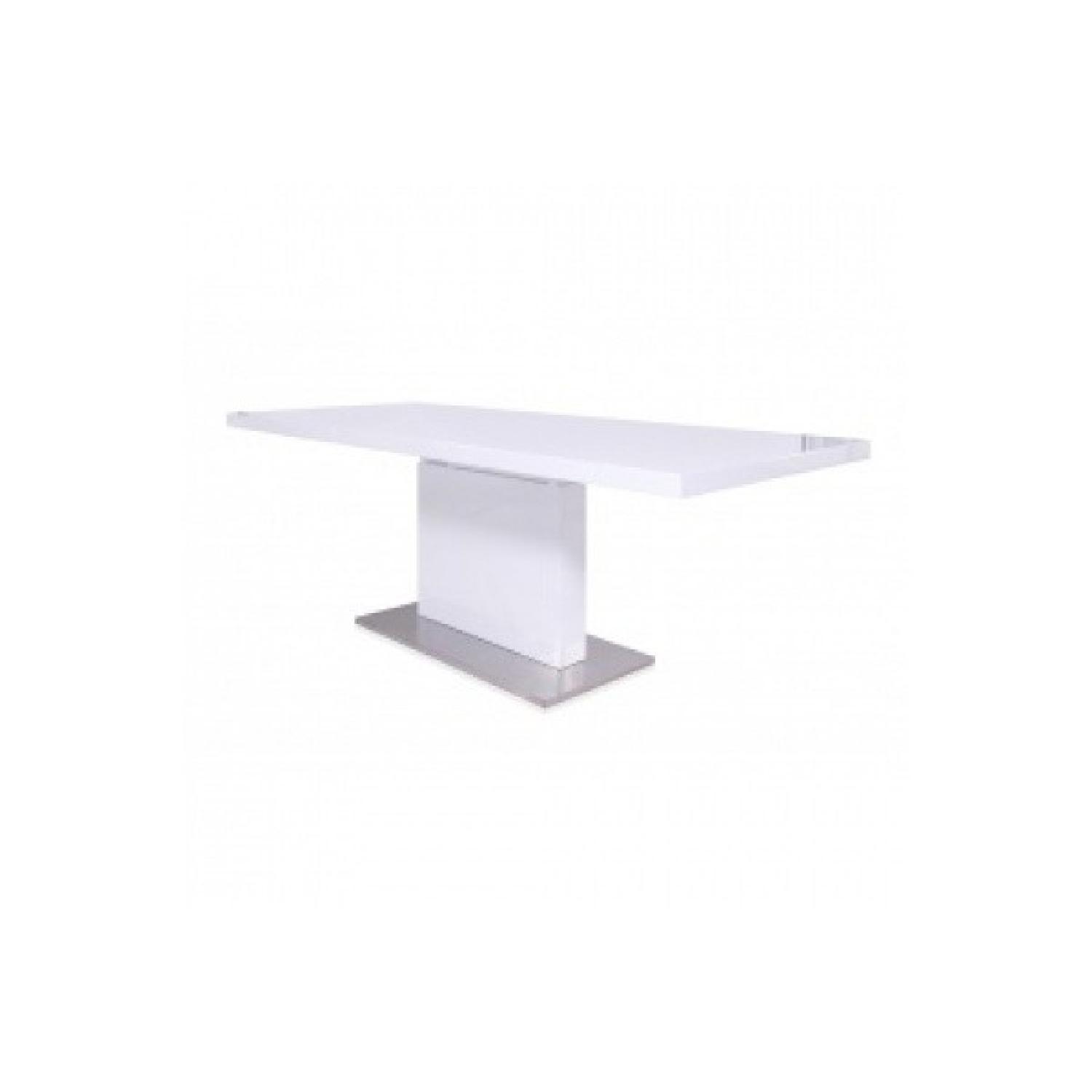 Modani Lexington Extendable Mid Century Modern Dining Table in White ...
