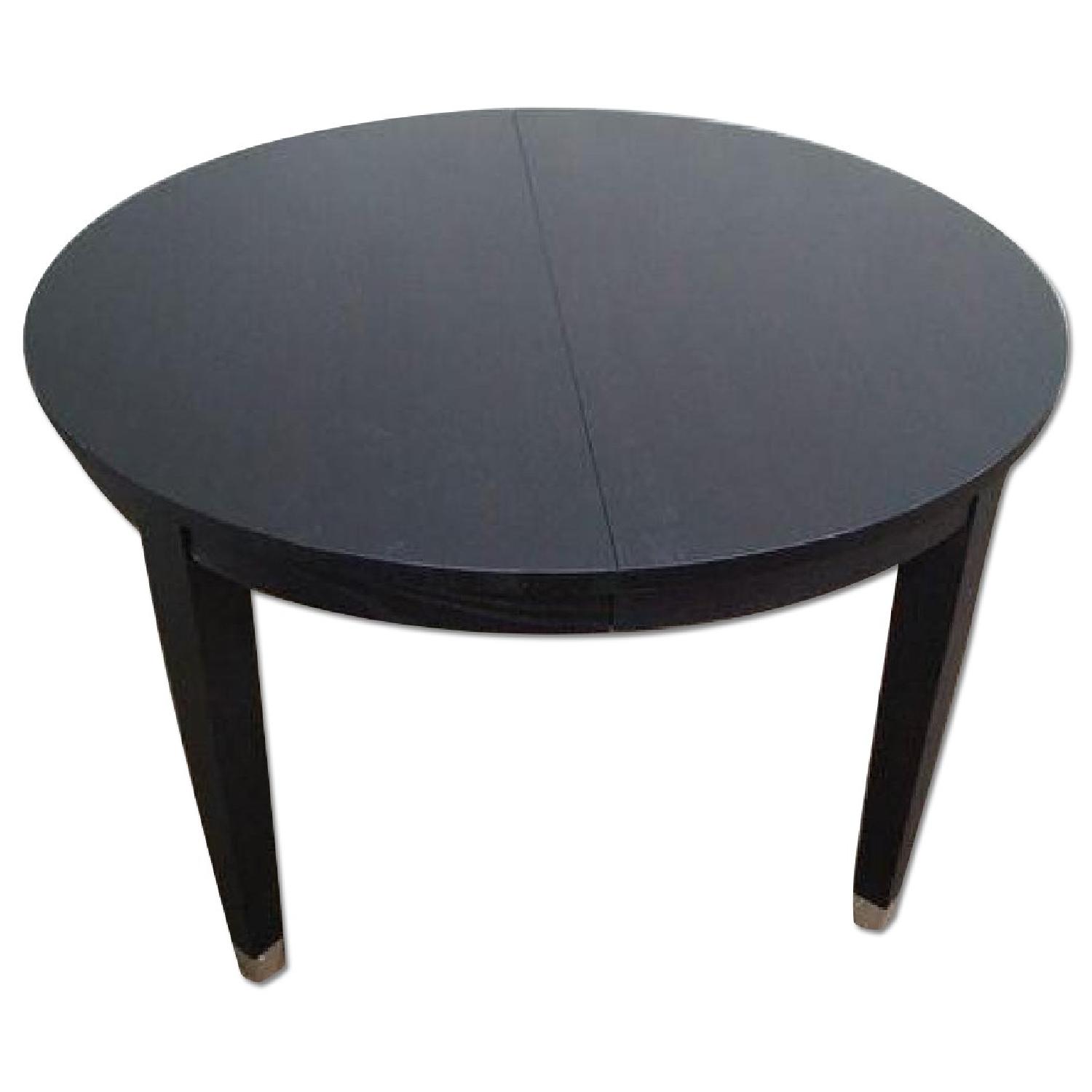 Crate & Barrel Asher Benjamin Solid Oak Round Dining Table - AptDeco