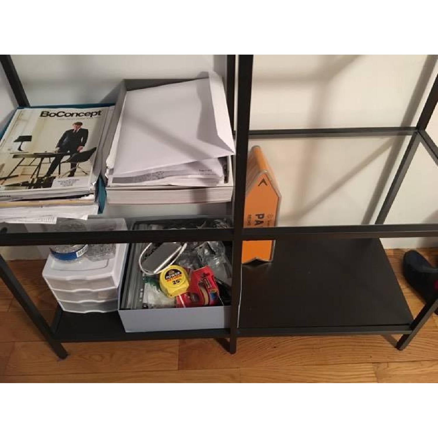 Ikea Glass & Metal Shelf Unit - AptDeco