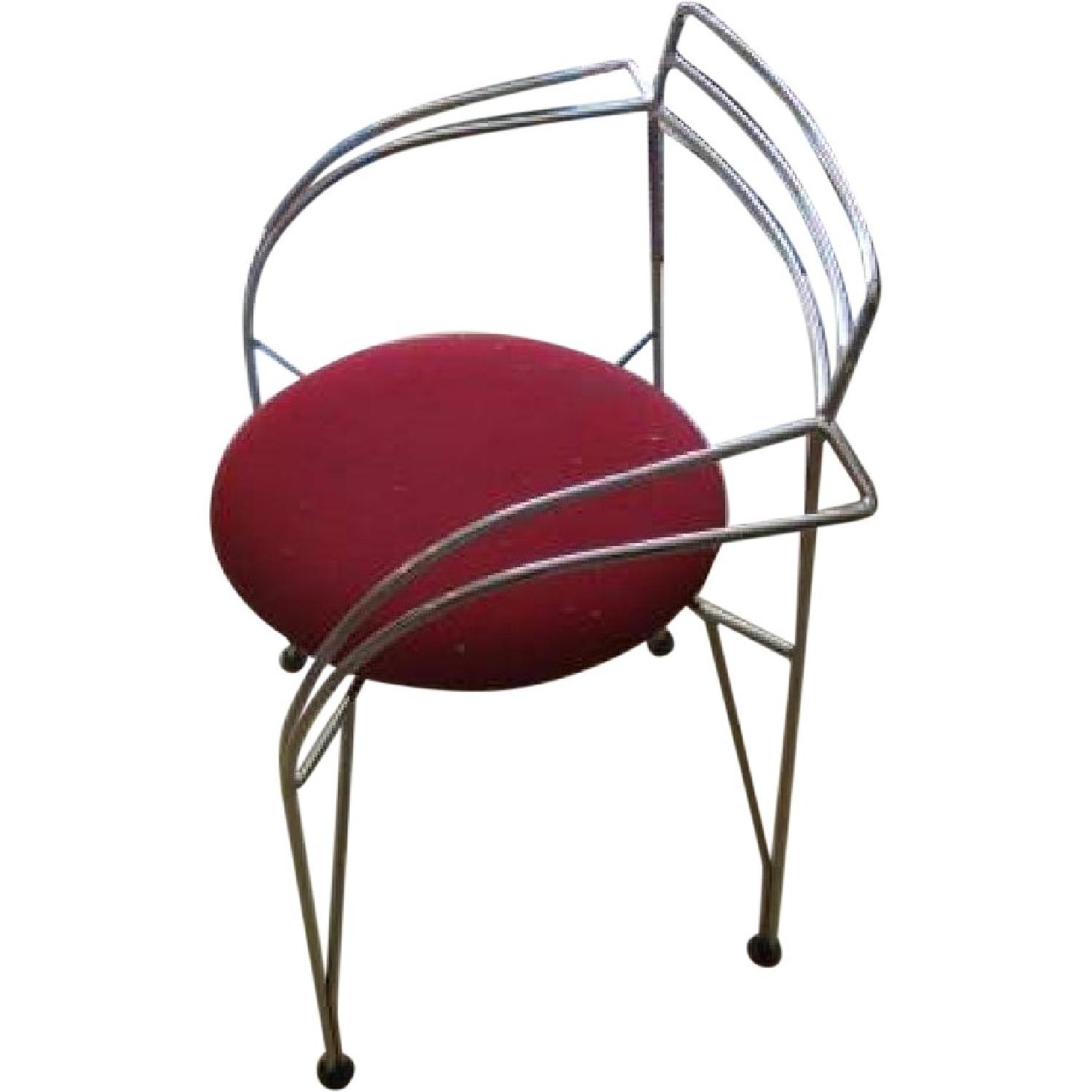 Vecta Design 1979 Steelcase Postmodern Chrome Chair - AptDeco