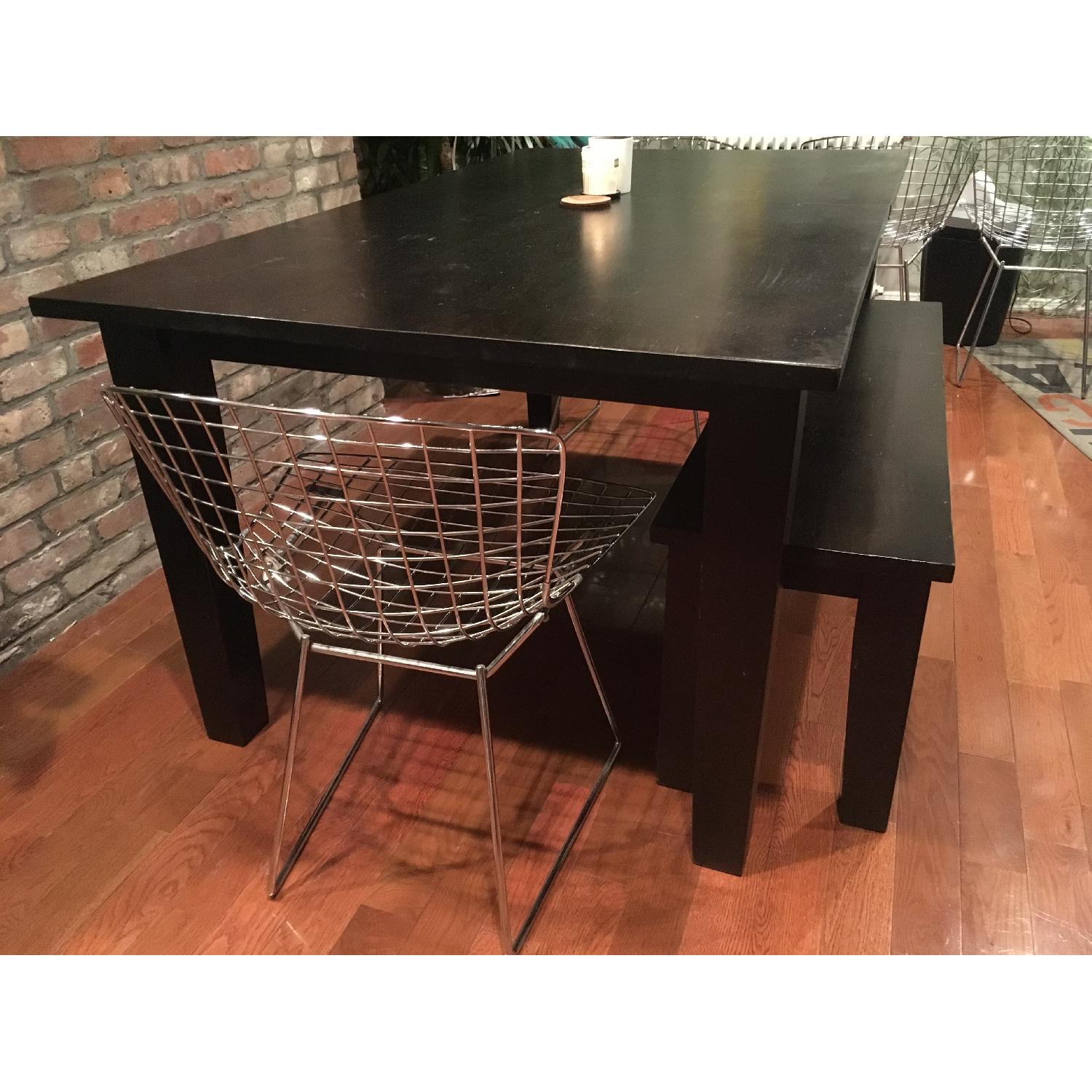 Crate & Barrel Basque Java Dining Table w/ Bench - AptDeco