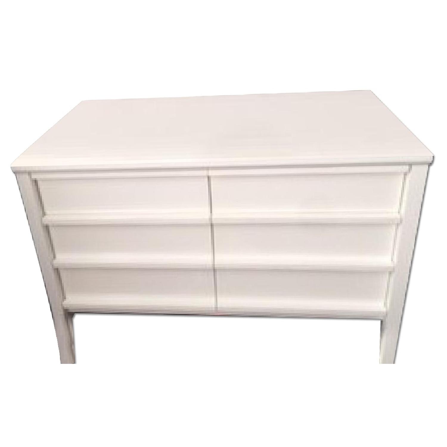 Crate & Barrel White Lateral File Cabinet - AptDeco