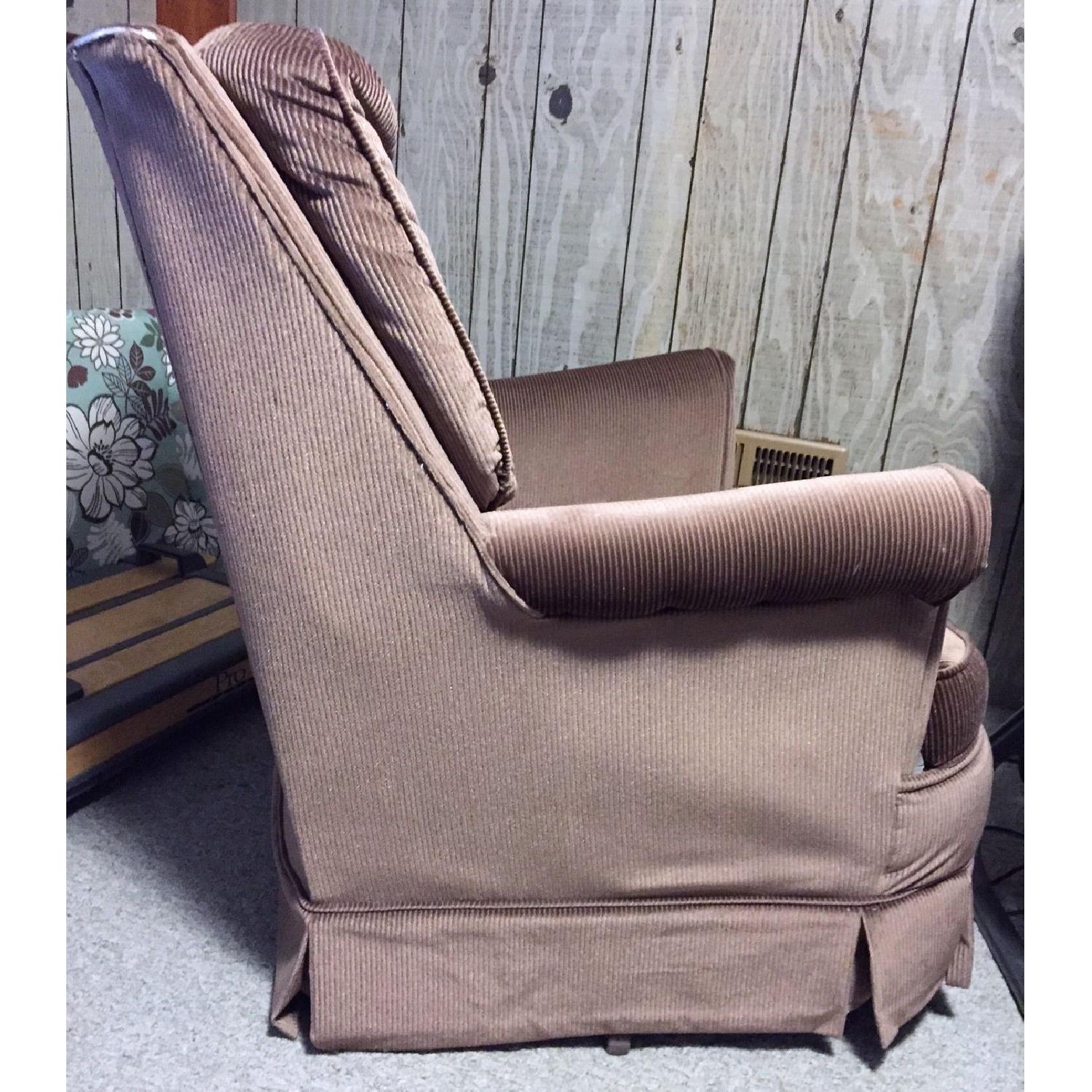 Brown Swivel/Rocking Accent Chair - AptDeco