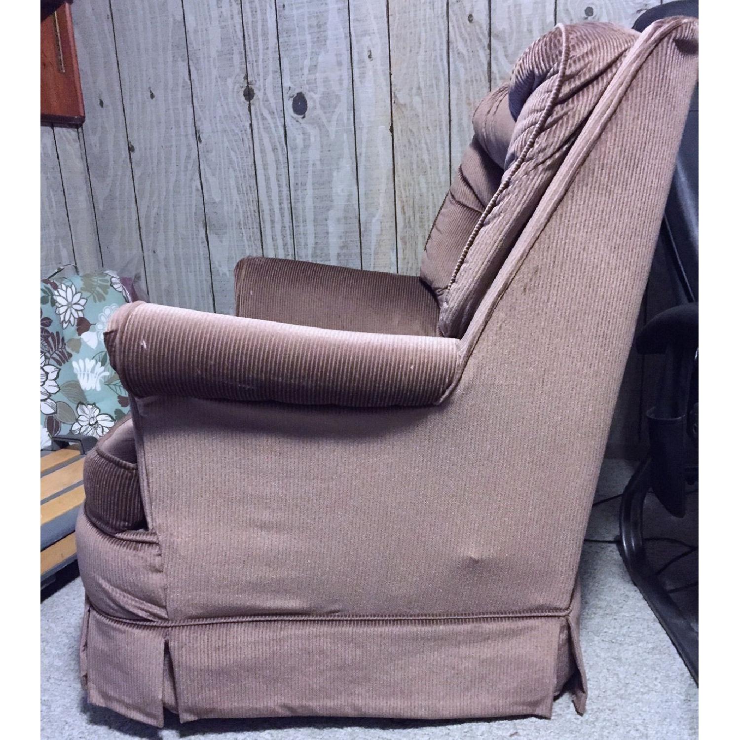 Brown Swivel/Rocking Accent Chair - AptDeco