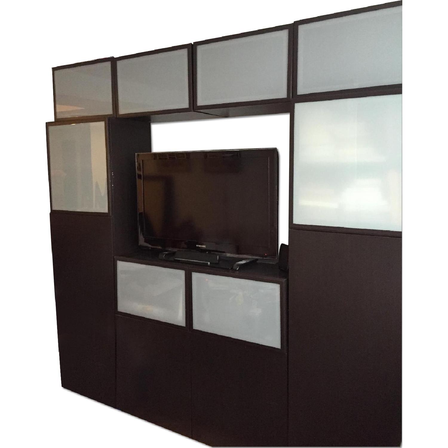 Ikea Besta Media Unit and Bookcases - AptDeco