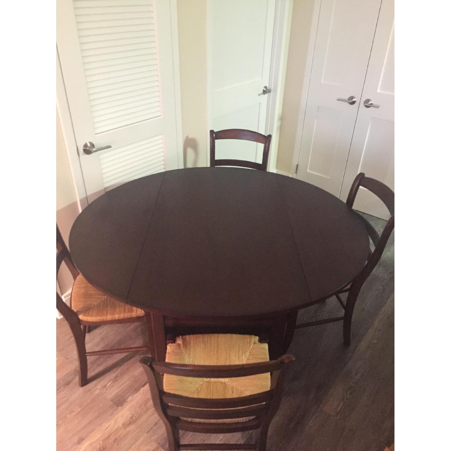 Pottery Barn Shayne Table & Isabella Chairs 5-Piece Dining Set - AptDeco