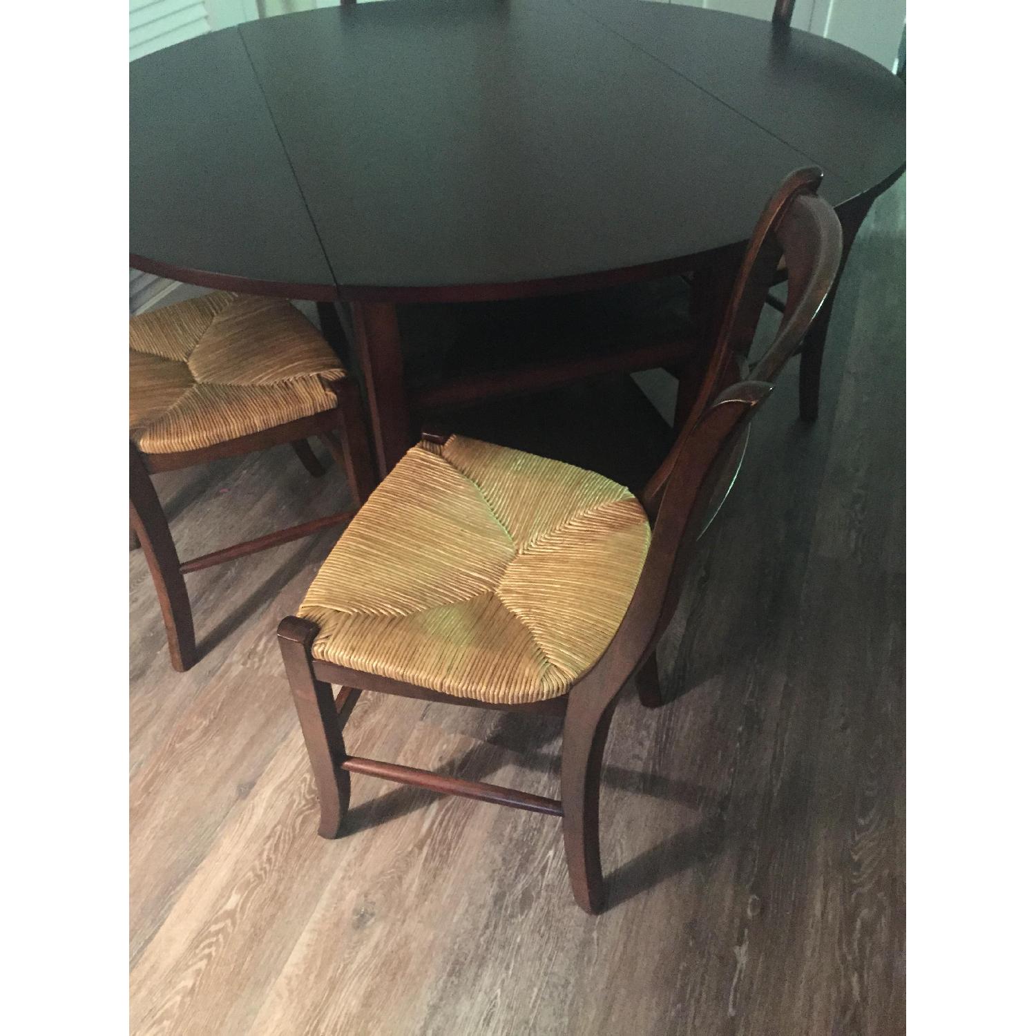 Pottery Barn Shayne Table & Isabella Chairs 5-Piece Dining Set - AptDeco