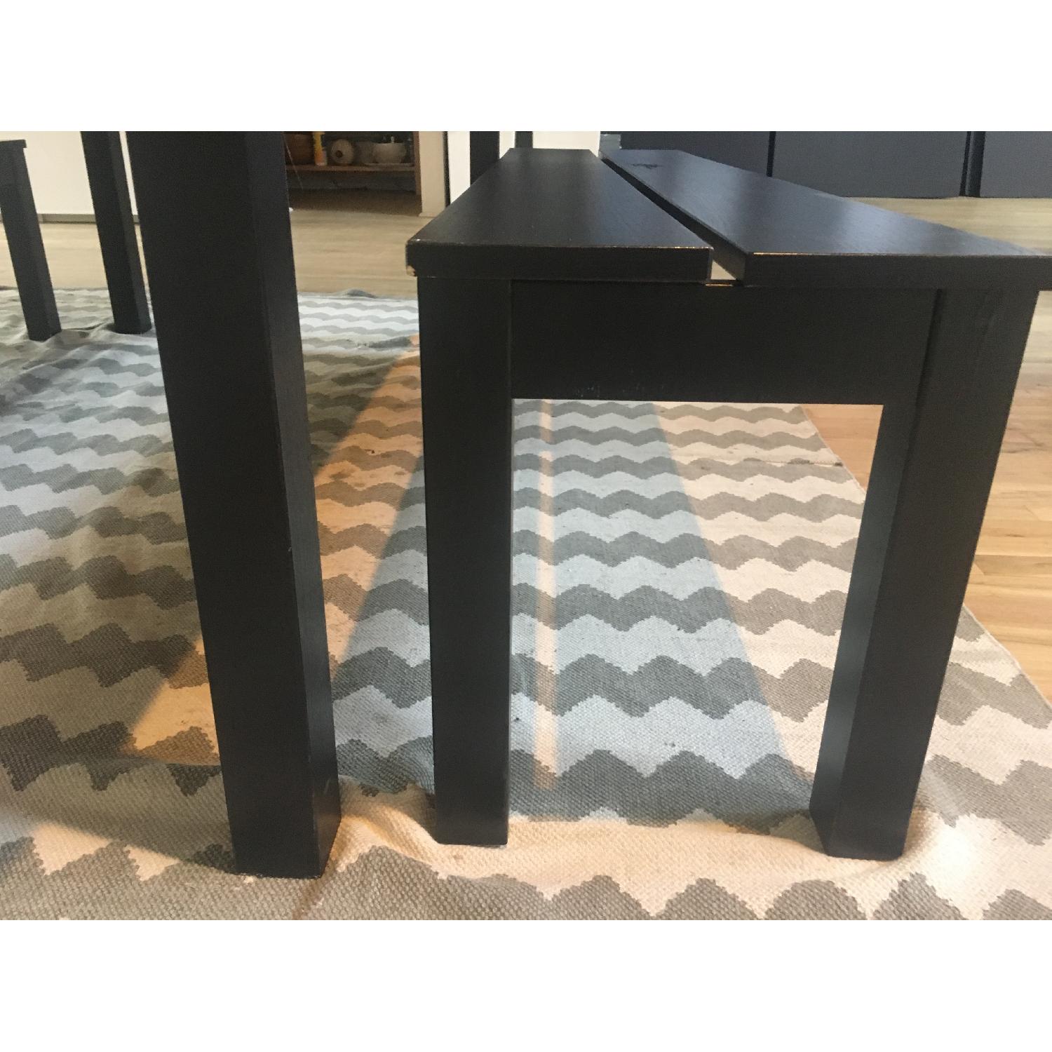 Ikea Extendable Table w/ 2 Matching Benches - AptDeco