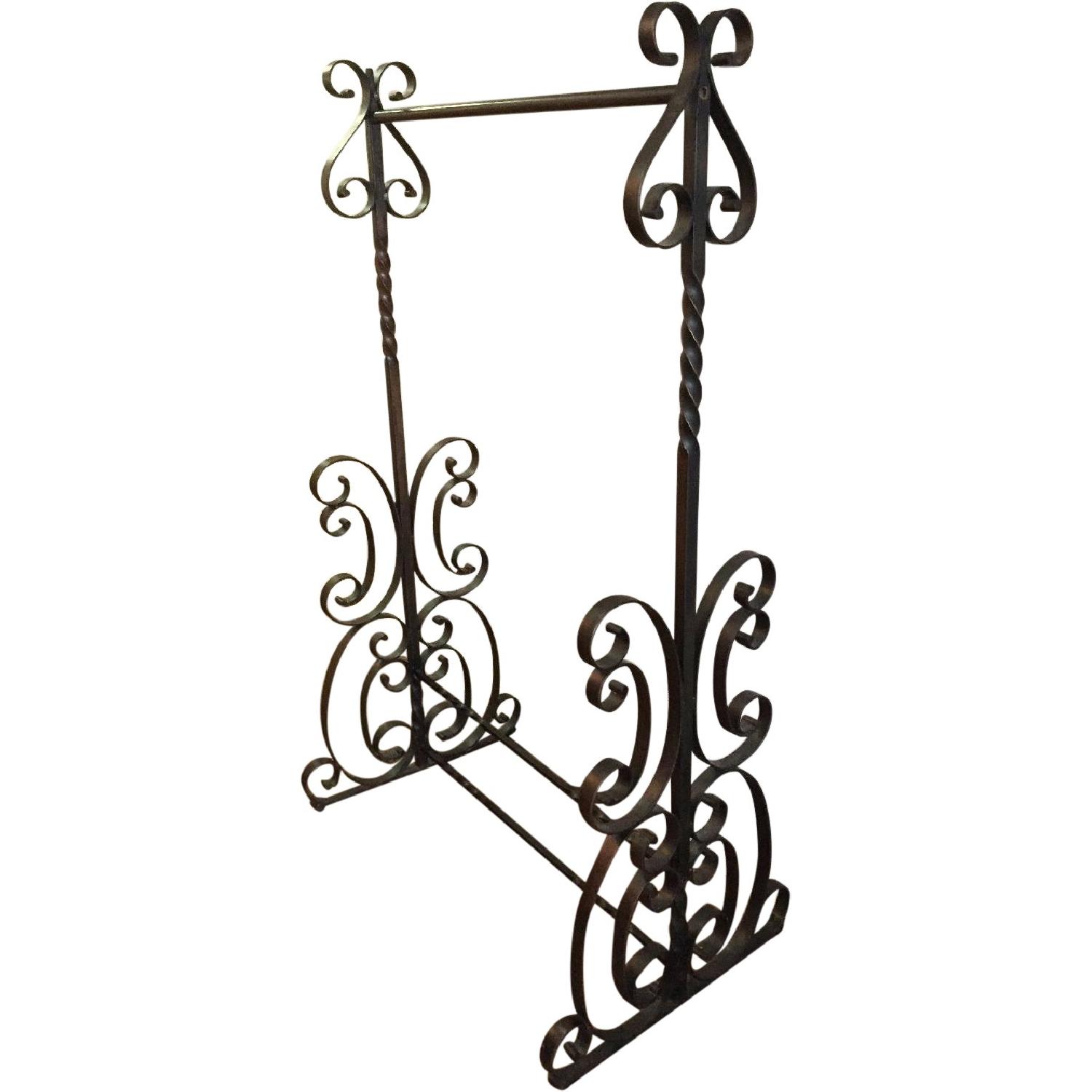 Wrought Iron Garment Rack - AptDeco