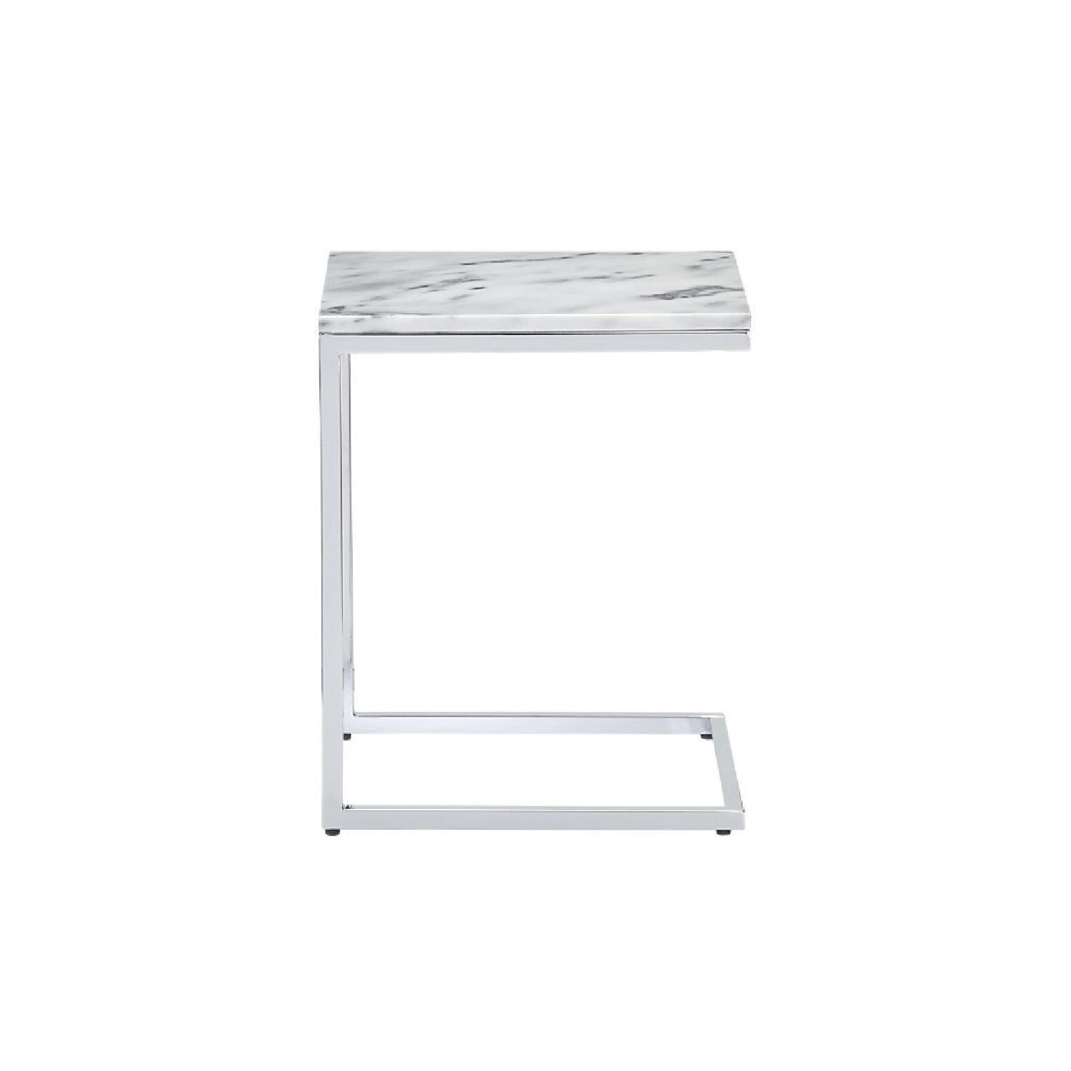 CB2 Smart Marble Top C Table - AptDeco