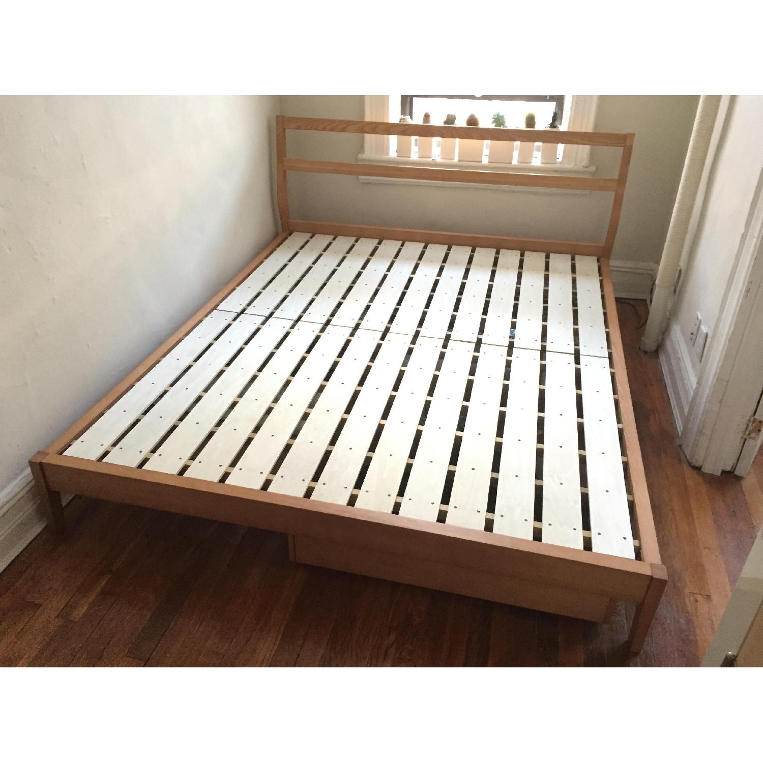 Muji Queen Ash Bed Frame w/ UnderBed Storage - AptDeco